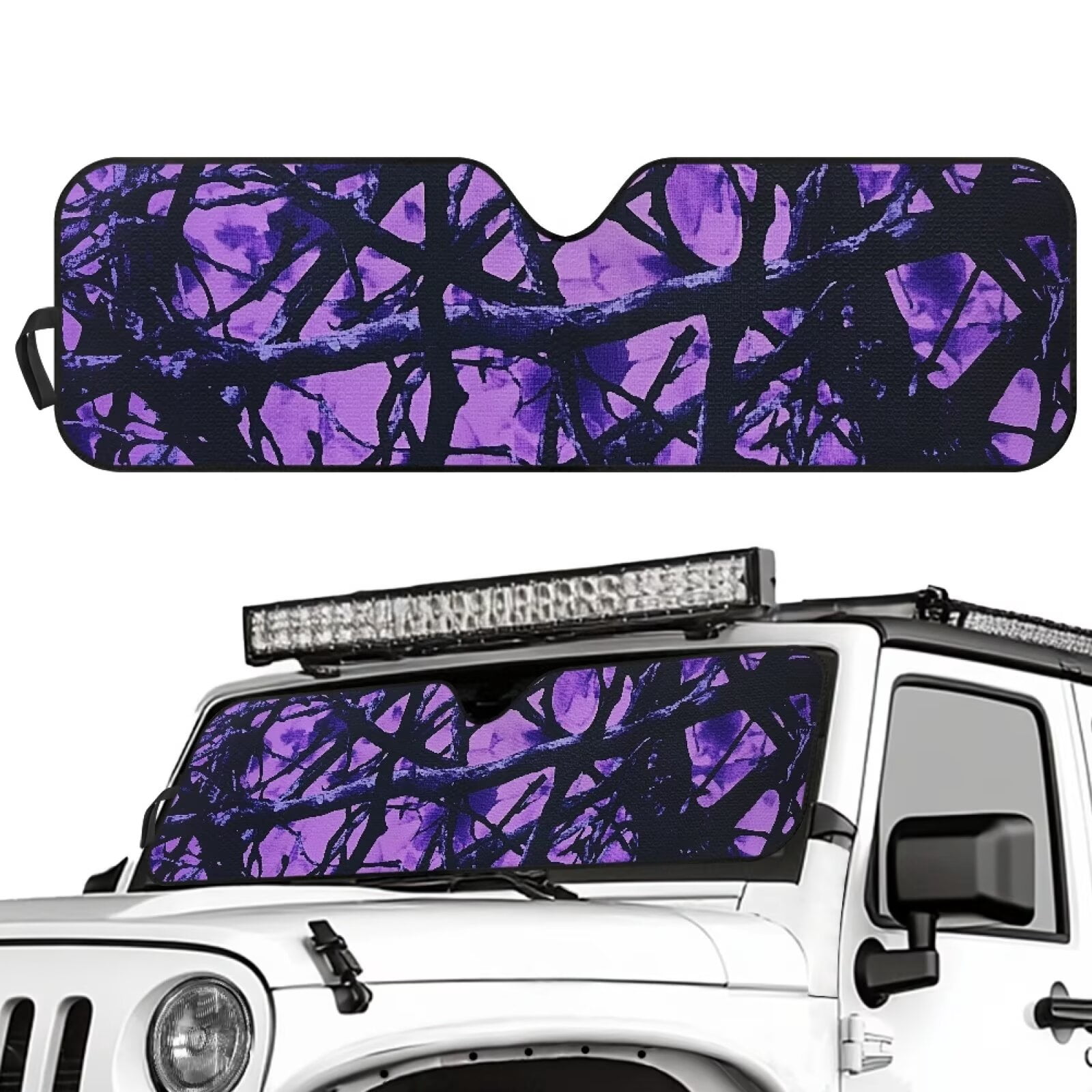 Yuyamidu Purple Branch Windshield Sun Shade Compatible with Jeep JK JKU ...