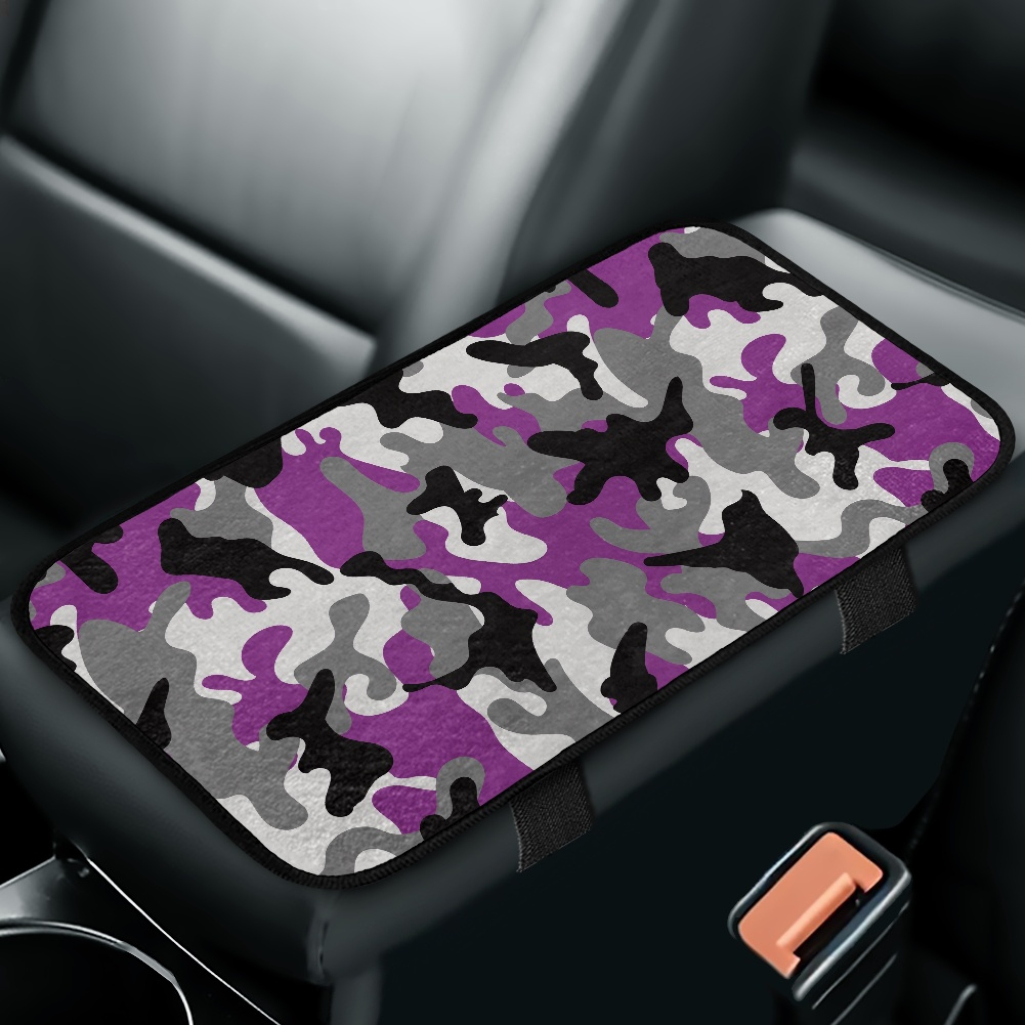Yuyamidu Purple Camo Car Center Armrest Cover Camouflage Car Center ...