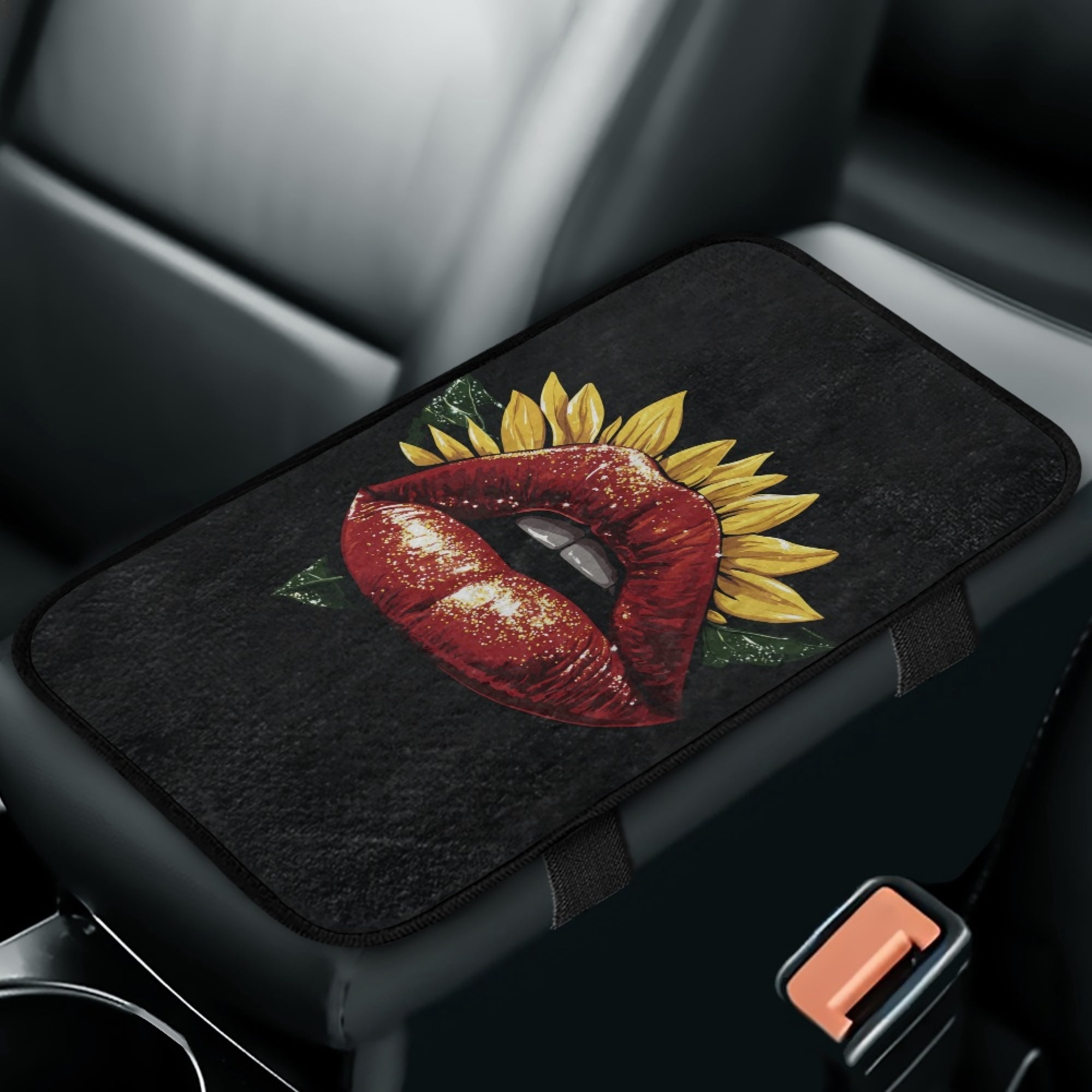 Yuyamidu Red Lips Arm Rest Cover Car Soft Auto Armrest Pad Flannel Car ...