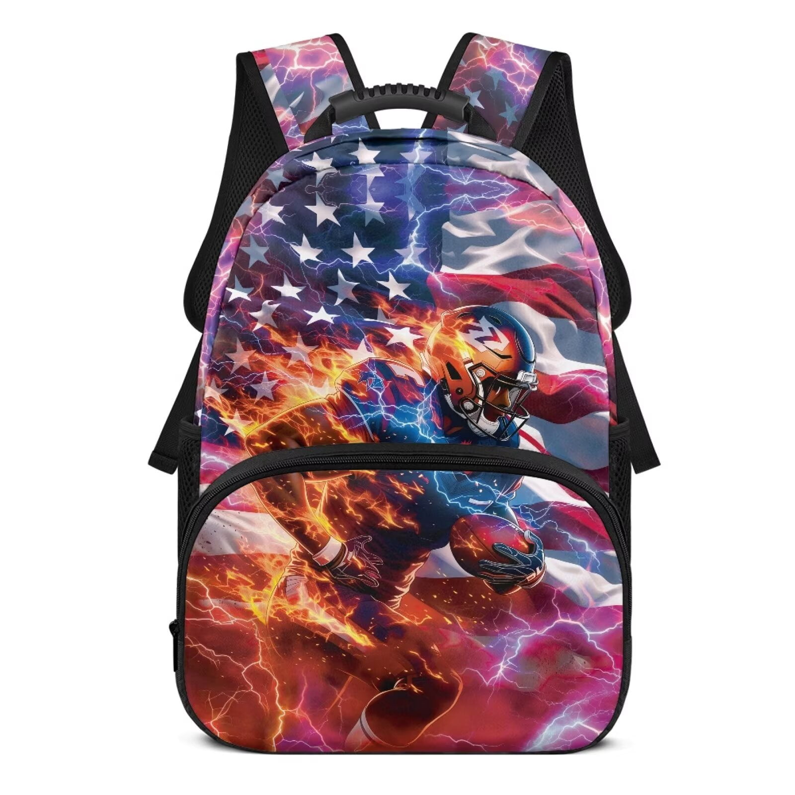 Yuyamidu Rugby Backpack for School American Flag School Bookbags for ...