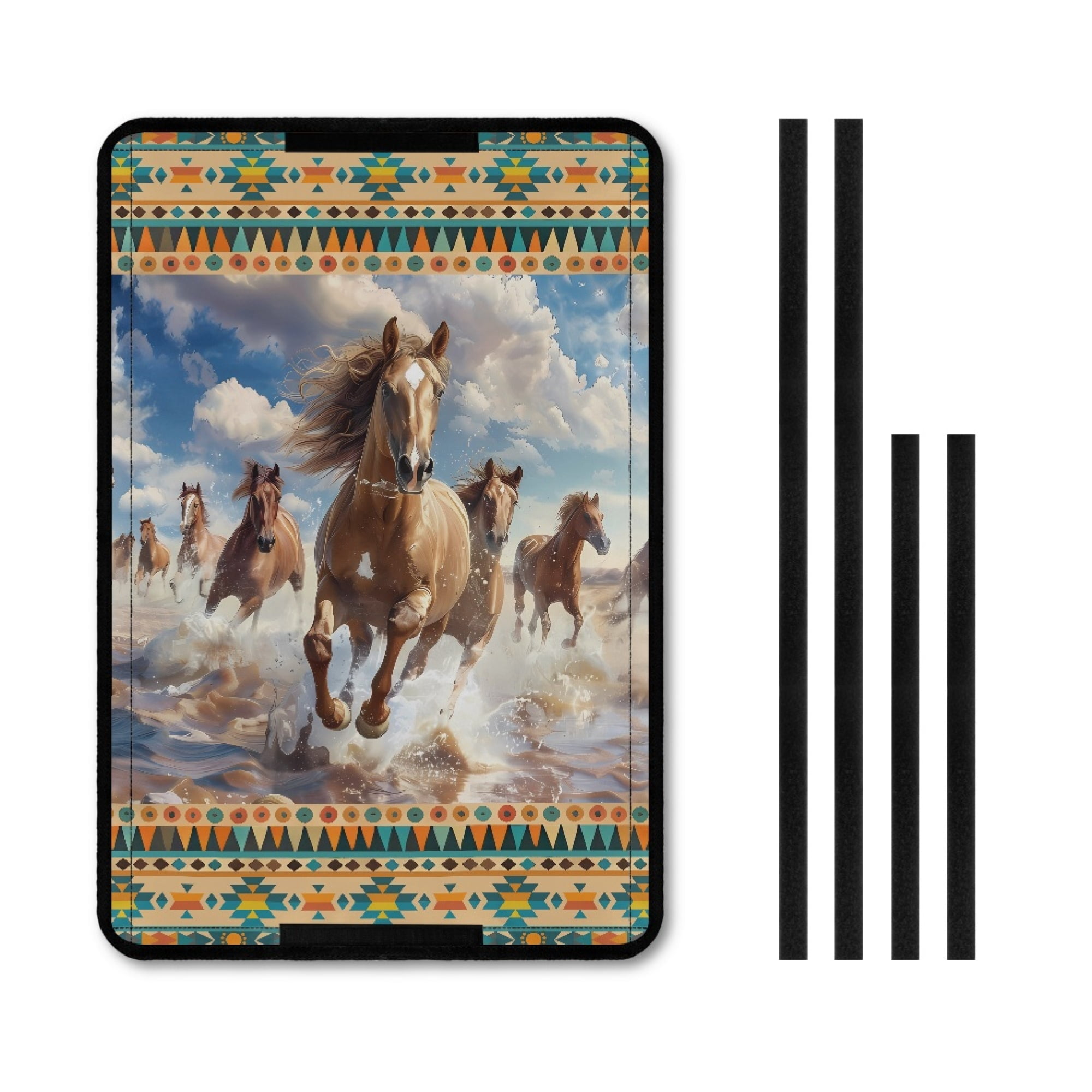 Yuyamidu Running Horse RV Door Shade Cover, Foldable RV Window Sun Shade Aztec Blackout Shade ...