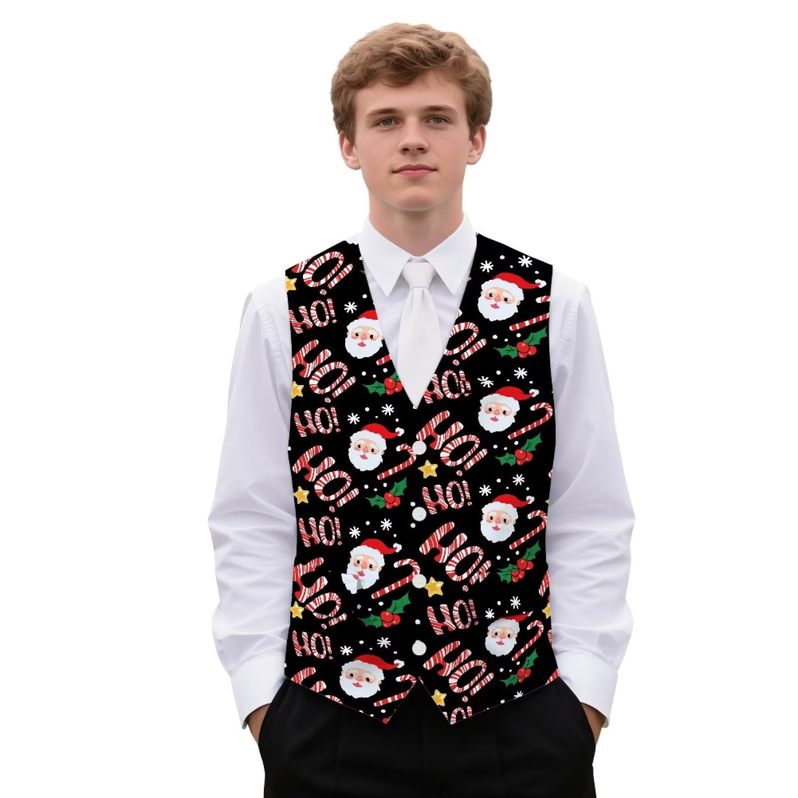 Yuyamidu Santa Claus Men's Formal Suit Vest Fit for Business or Casual ...