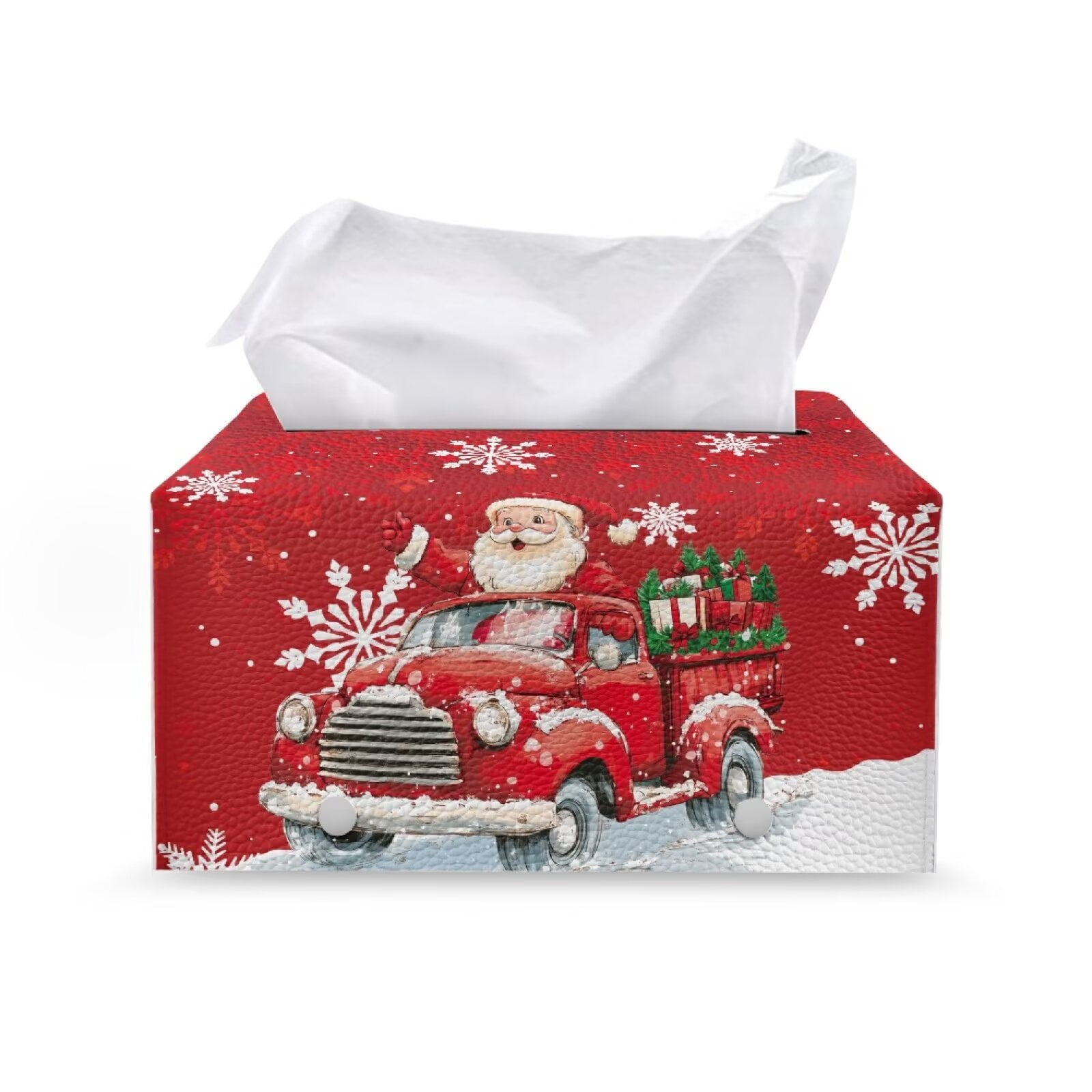 Yuyamidu Santa Claus Tissue Box Cover for Living Room Christmas Tissue ...