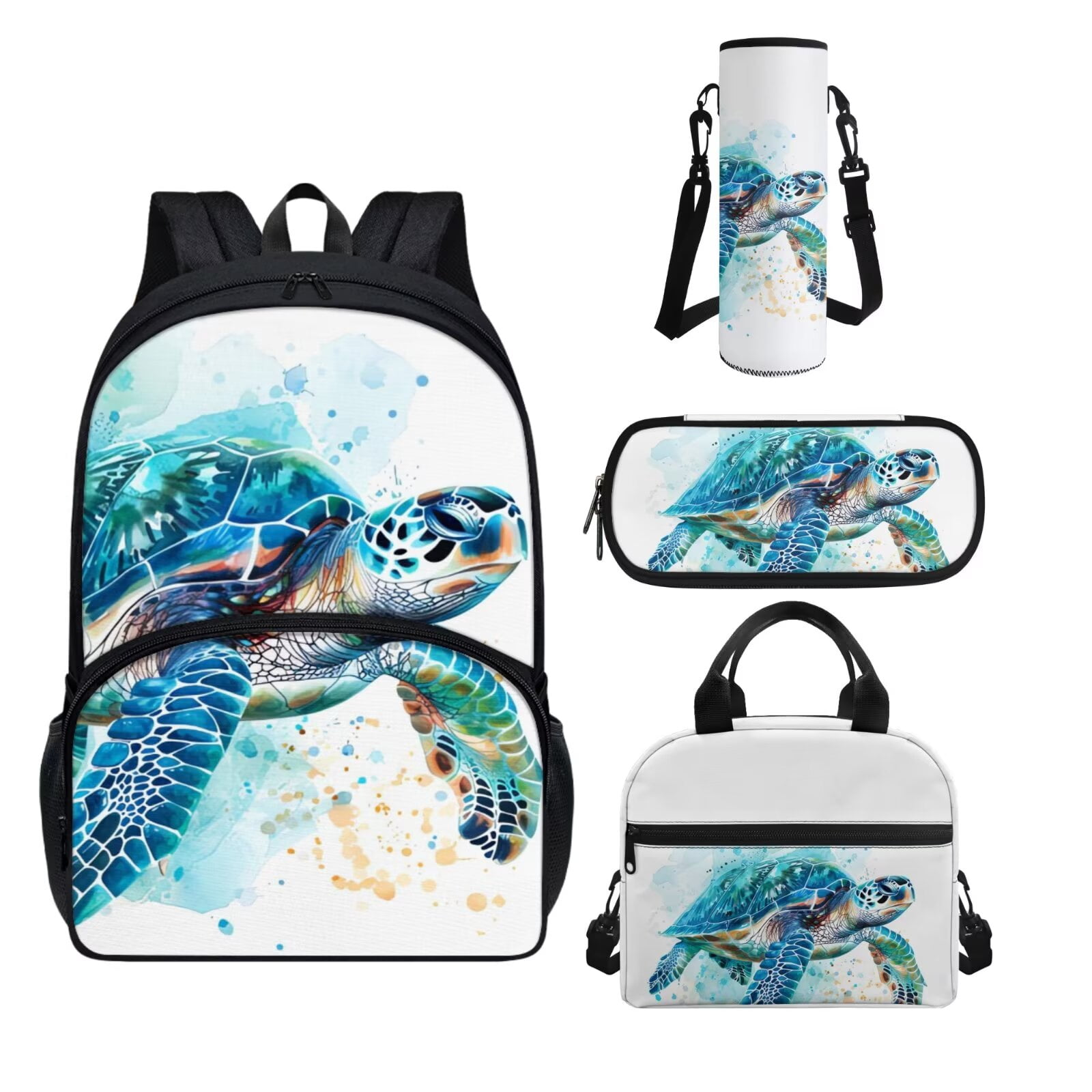 Yuyamidu Sea Turtle School Backpack for Boys with Lunch Box 12-14 Girls ...