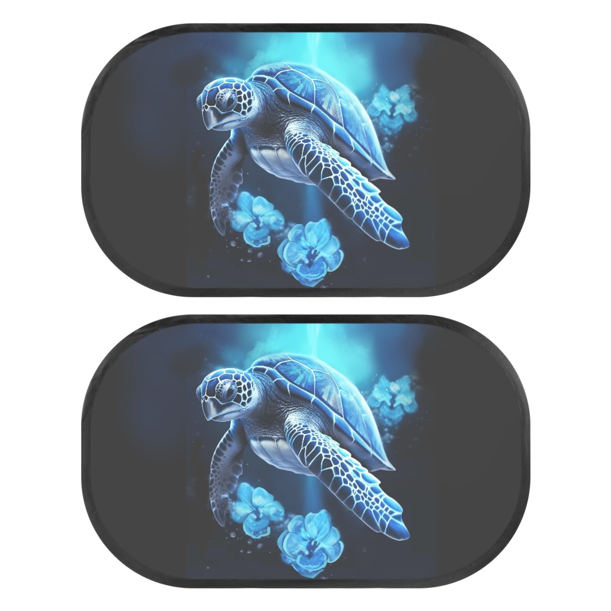 Yuyamidu Sea Turtle Shade for Car Windows Blue Hibiscus Car Window ...