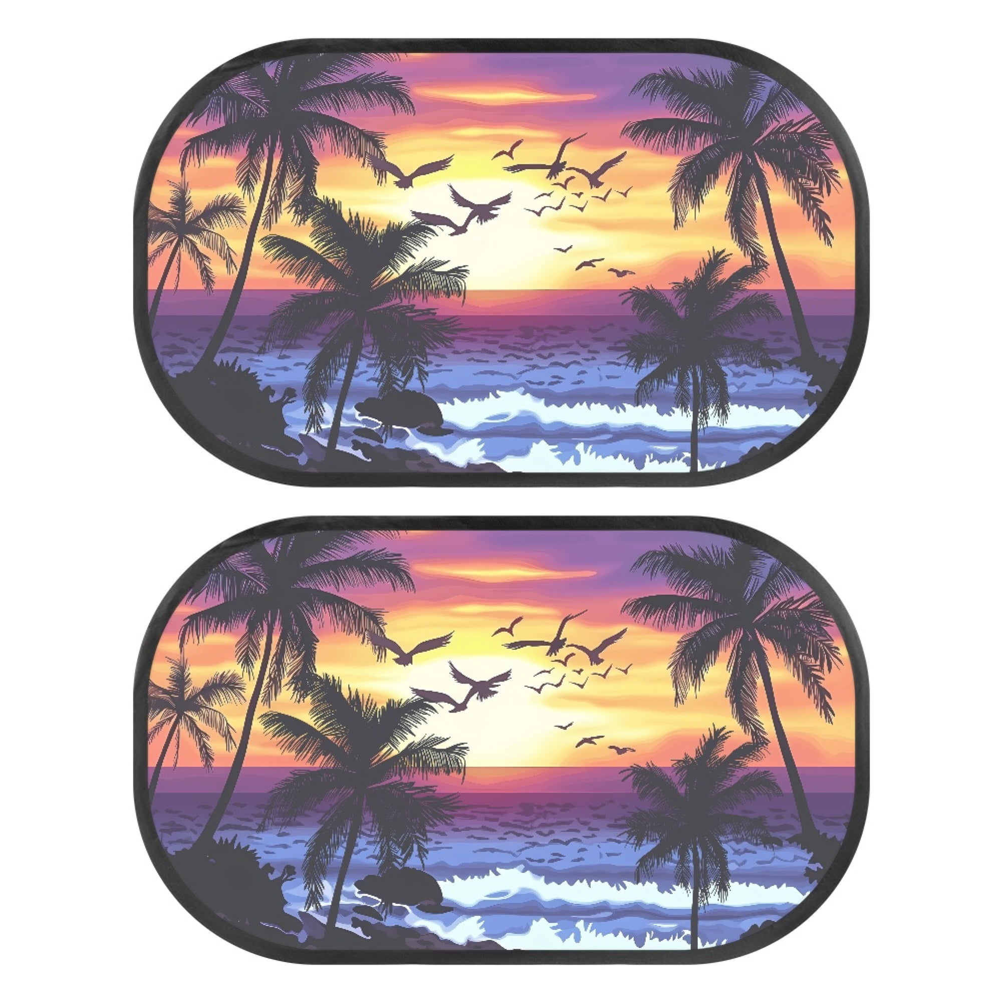 Yuyamidu Seaside Car Window Shades for Women Sunset Car Window Sun ...