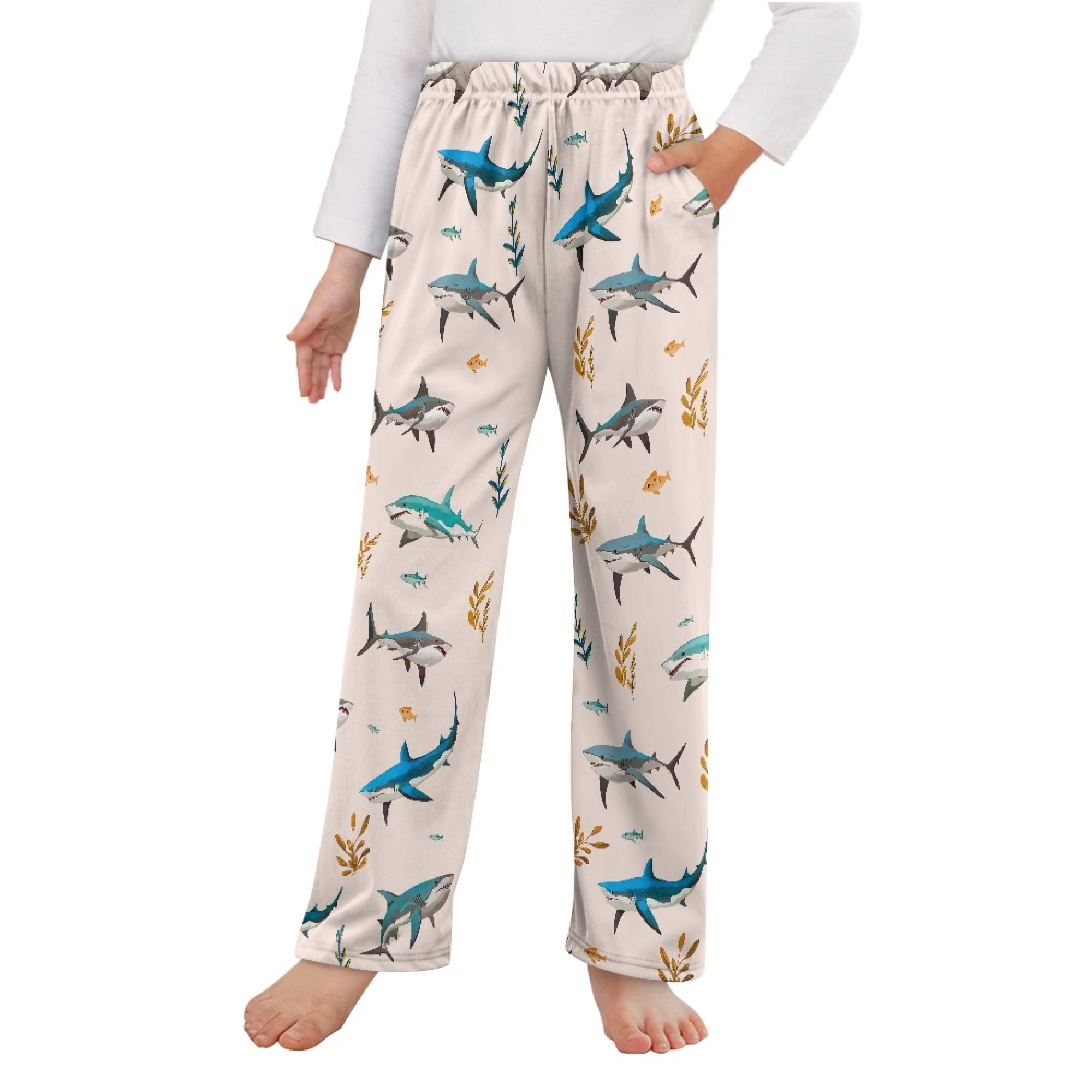 Yuyamidu Shark Pajama Pants for Girls Size 14-15 Pajamas Bottoms Cute ...