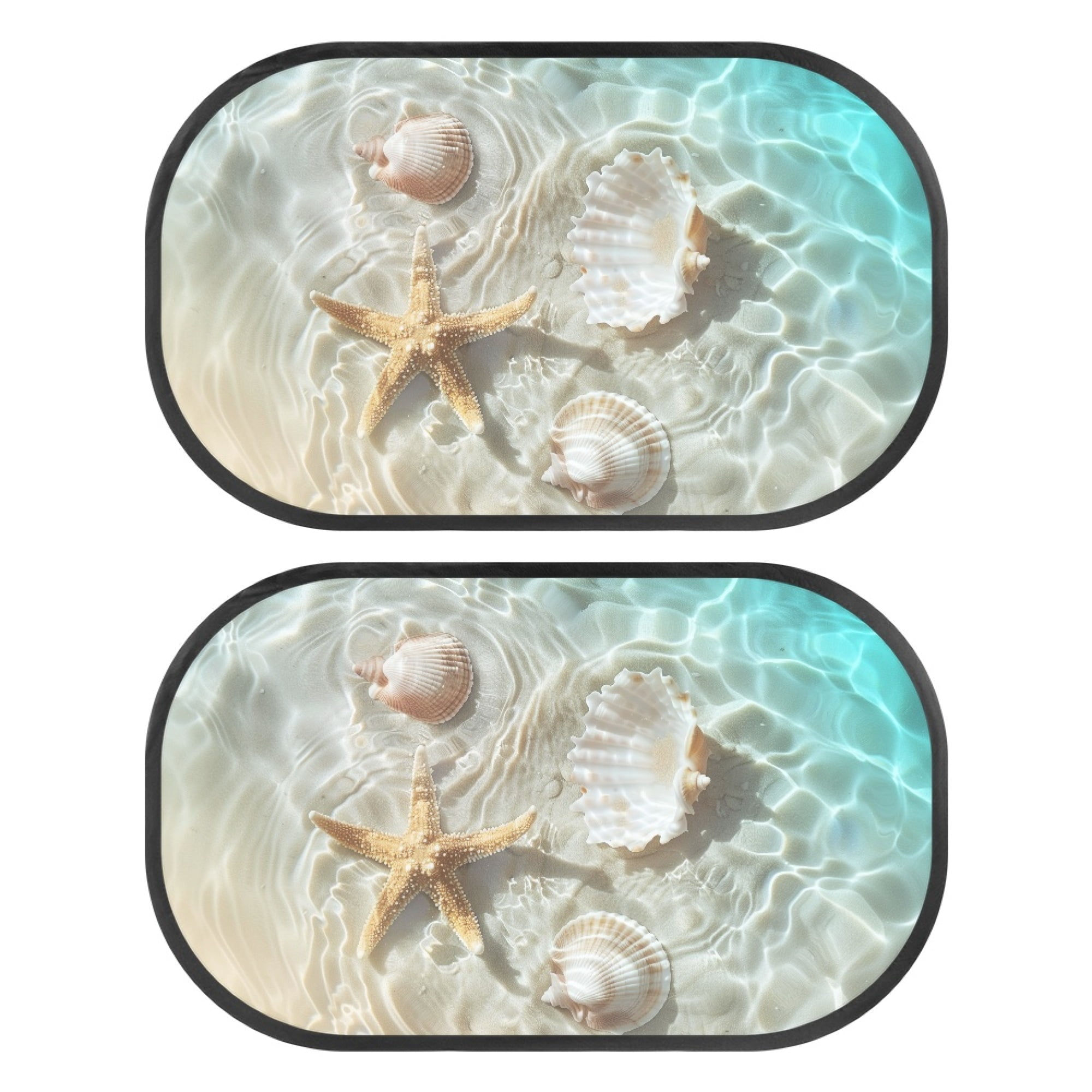 Yuyamidu Shell Car Window Shades Starfish Back Window Sun Shades for ...
