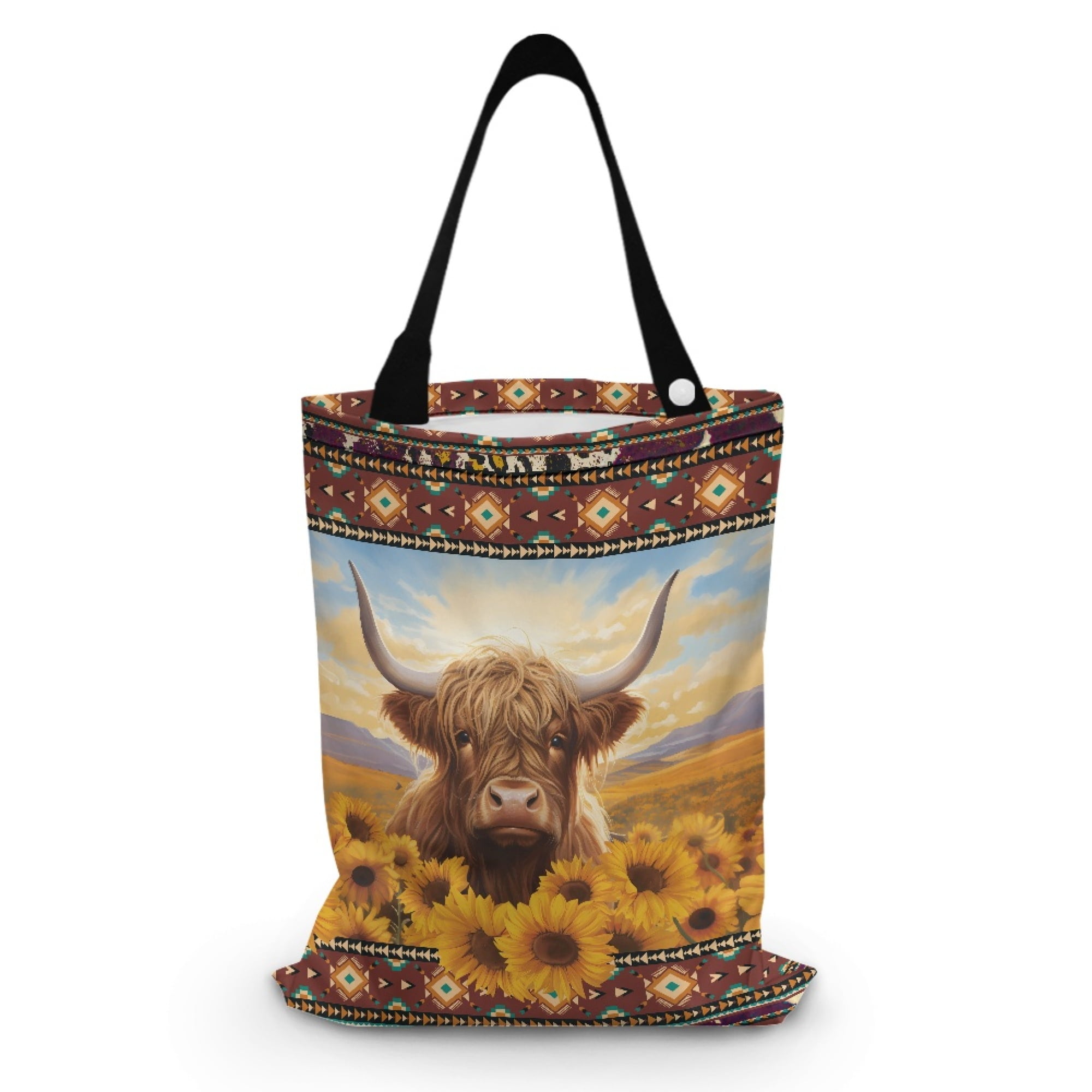 Yuyamidu Southwest Aztec Car Trash Bag Highland Cow Car Gabage Can ...