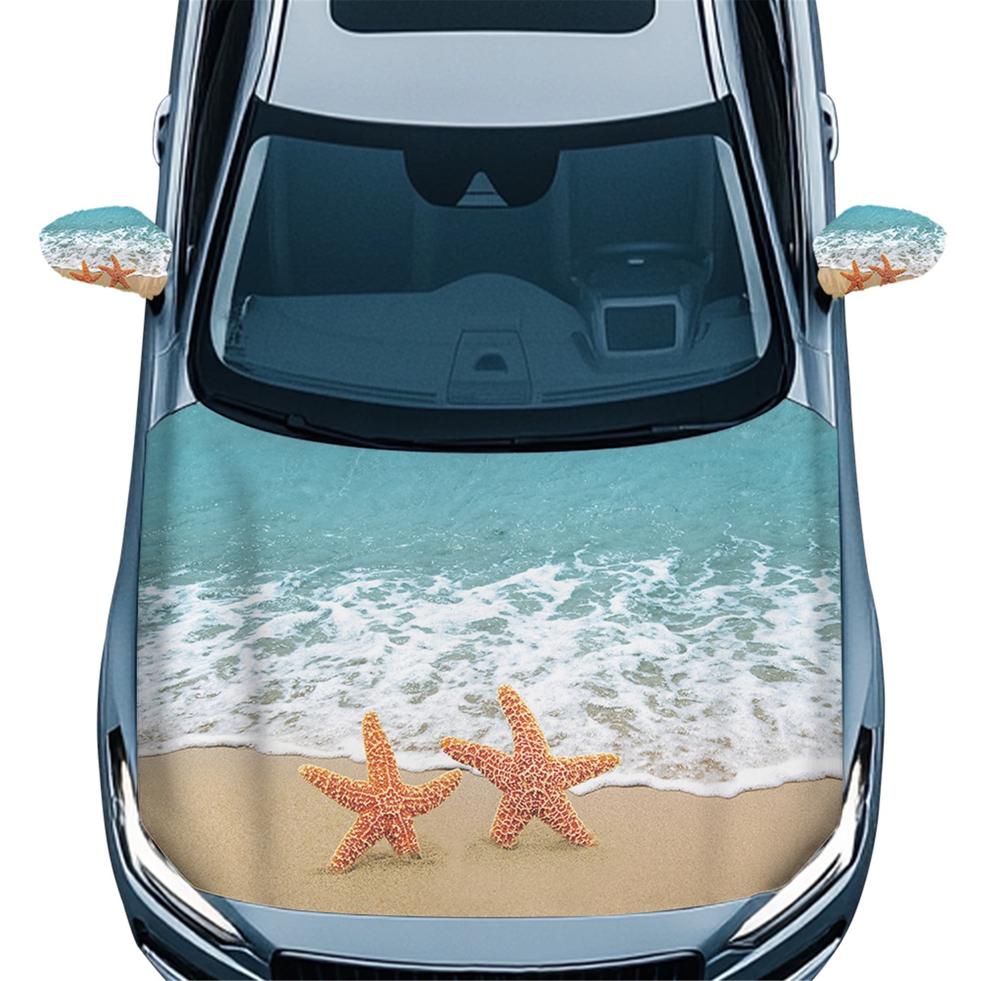 Yuyamidu Starfish Car Hood Covers Protector Beach Car Front Hood Cover ...