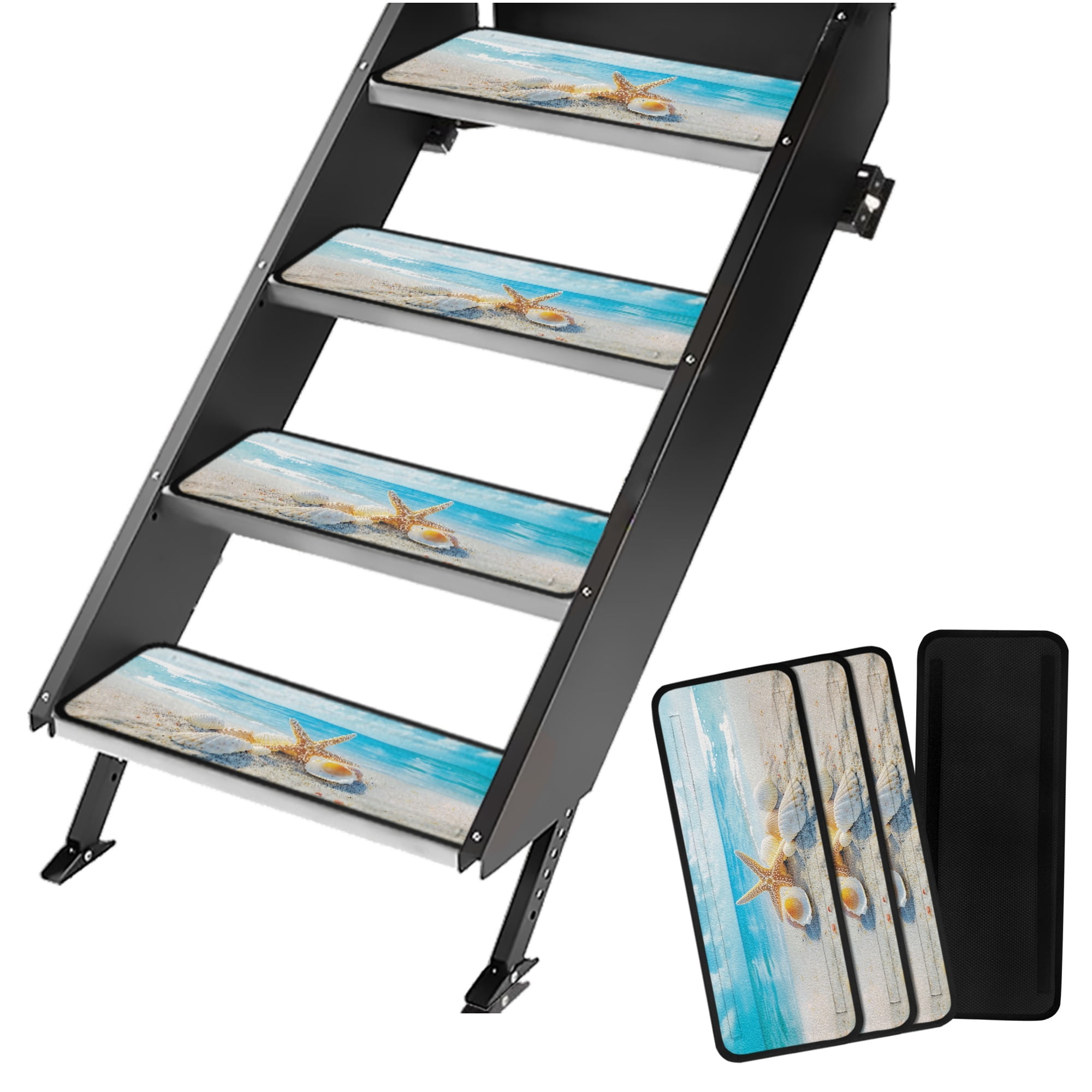 Yuyamidu Starfish RV Steps Covers Rugs 4 Pack RV Camper Step Stair ...