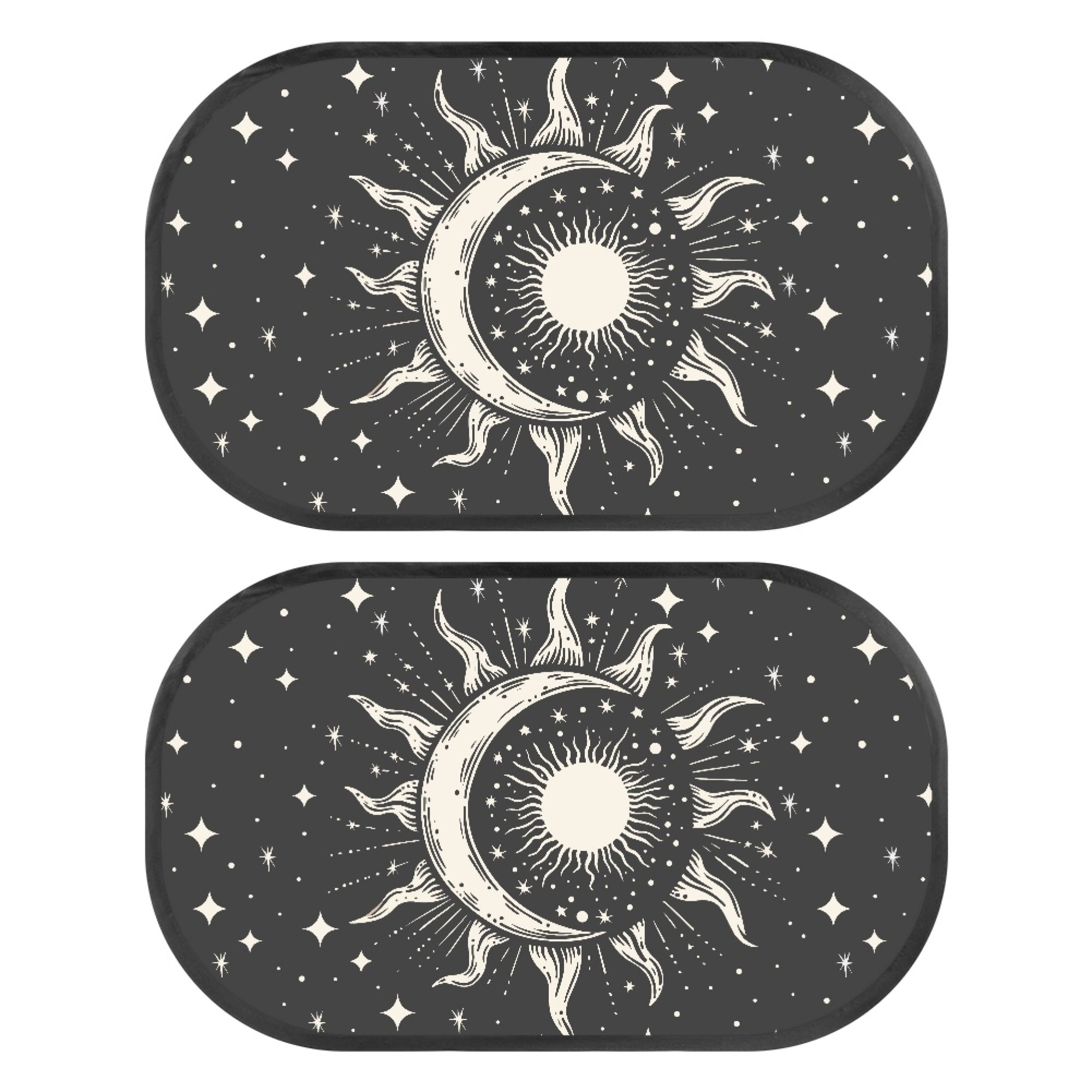 Yuyamidu Sun and Moon Car Window Shades Black Car Shades for Side ...