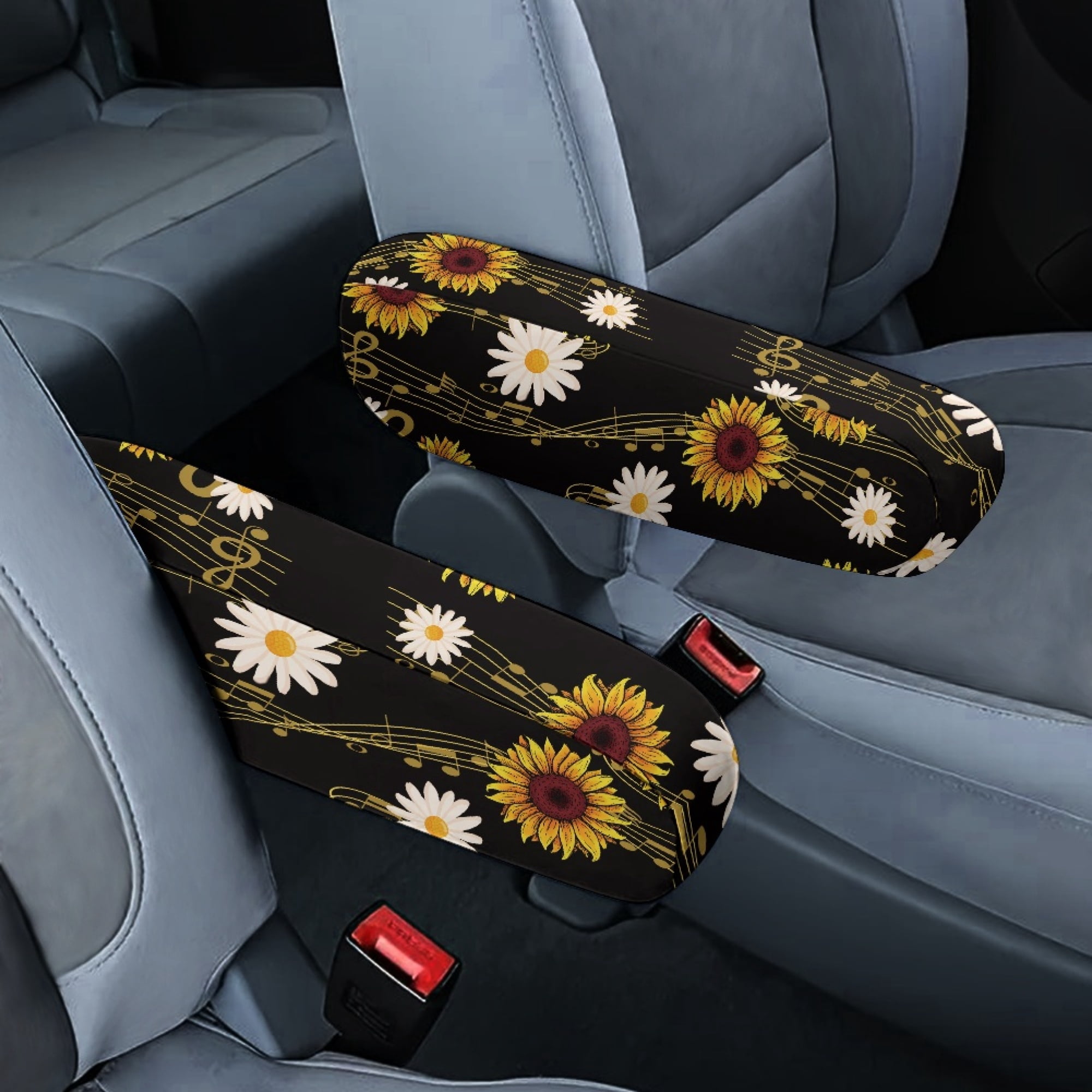 Yuyamidu Sunflower Car Seat Arm Rest Cover Accessories Daisy Vehicle ...