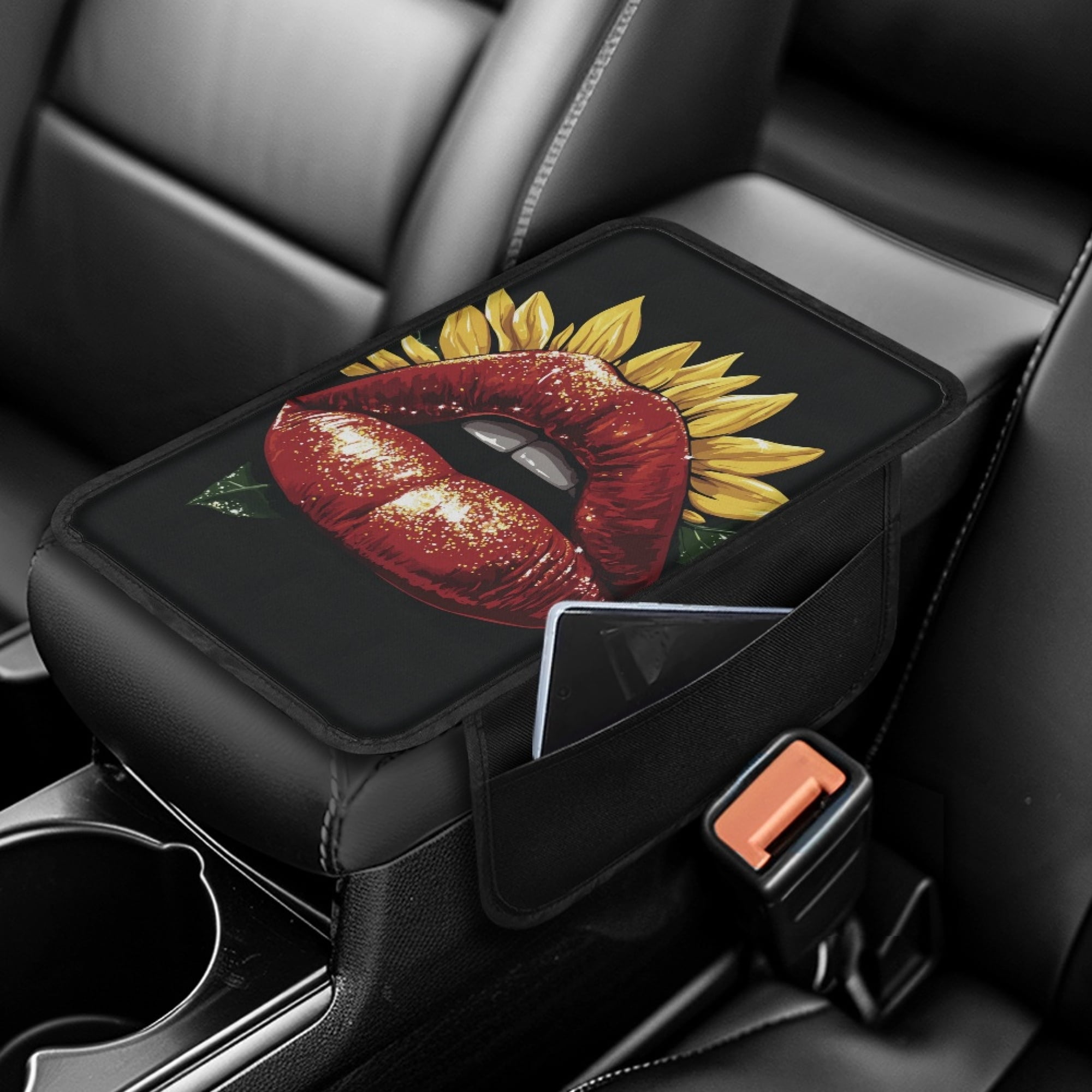 Yuyamidu Sunflower Center Console Armrest Covers for Cars Trucks Sedans ...