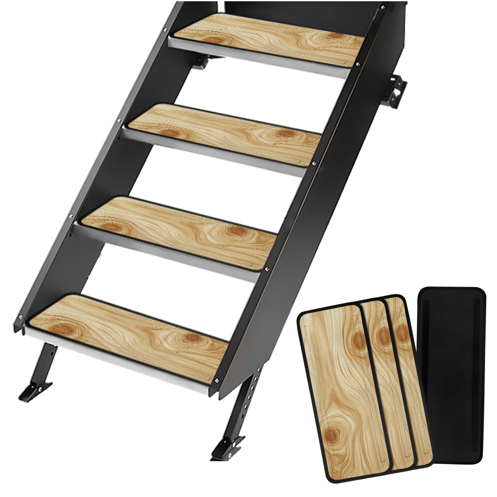 Yuyamidu Wood RV Step Covers 4 Pack RV Steps Covers Rugs Non-Slip RV ...