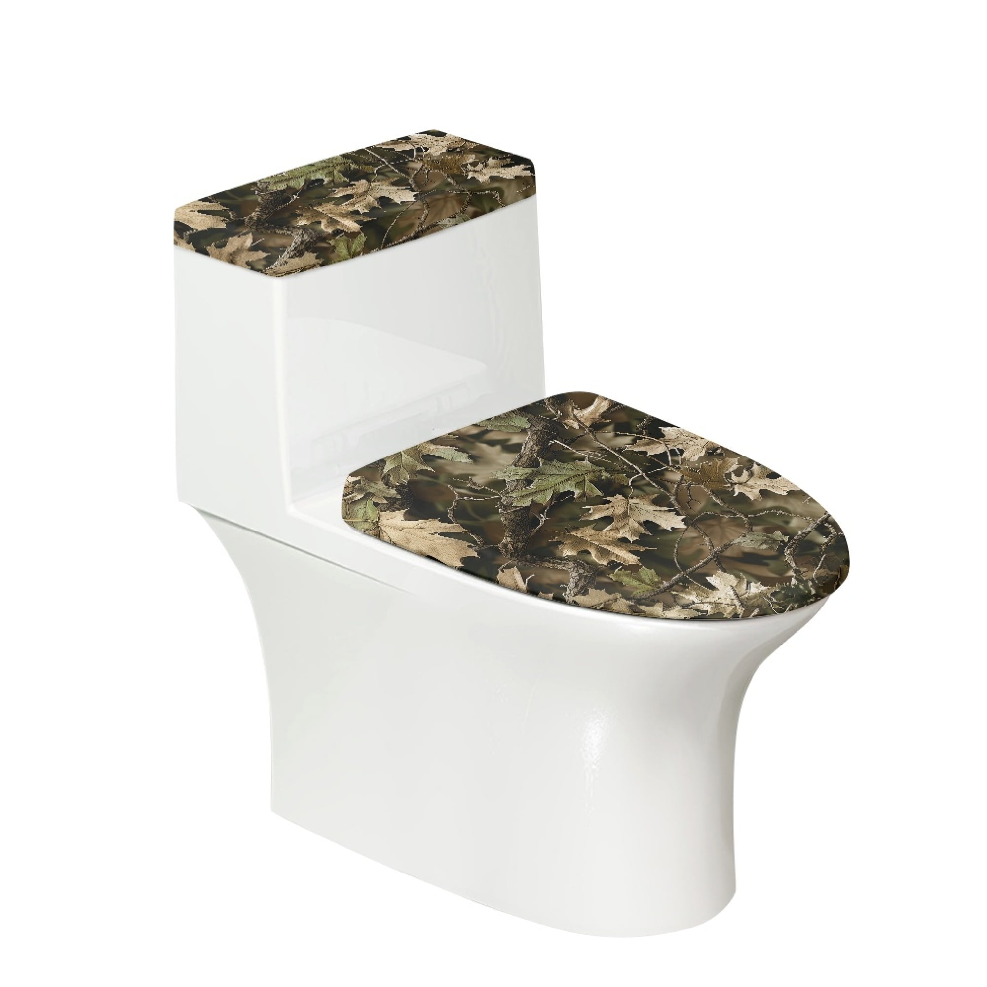 Yuyamidu Wood Toilet Seat and Tank Lid Cover Set Hunting Camo Toilet ...