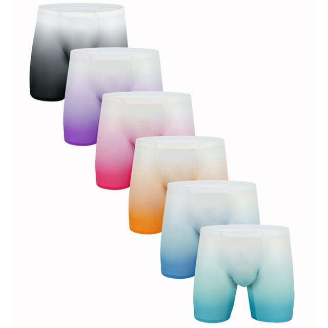 Yuyangdpb Men's Pouch Gradient Underwear Performance No Ride Up Boxer ...