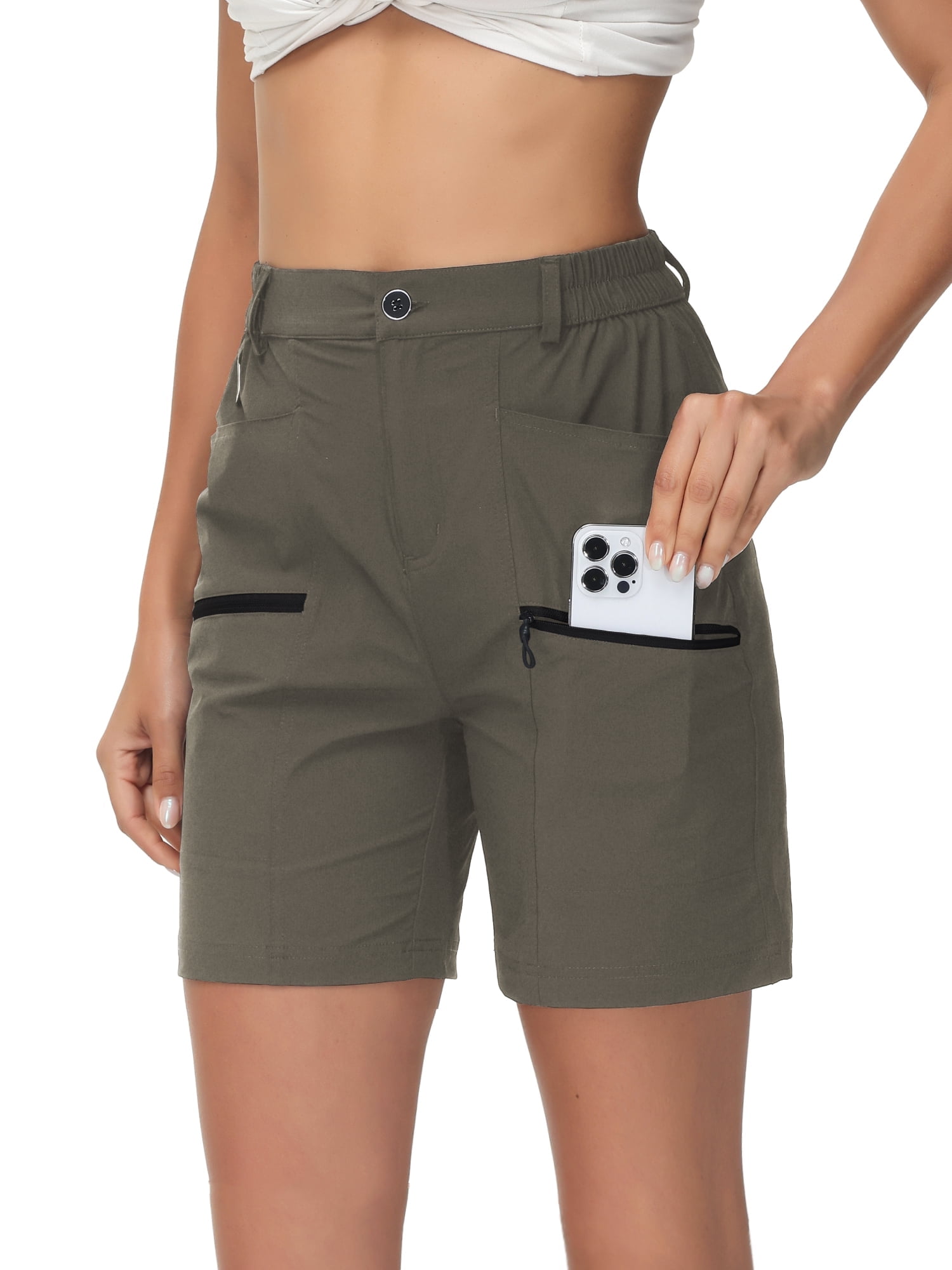 Yuyangdpb Women's Hiking Cargo Shorts Quick Dry Nylon Shorts Summer ...