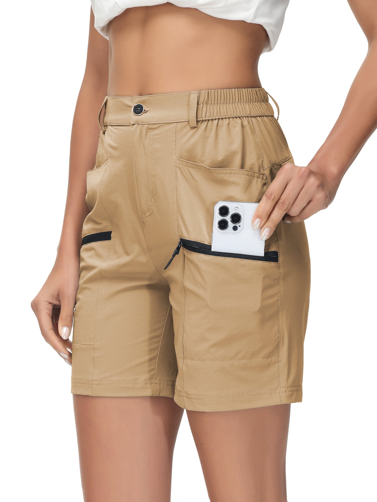 Yuyangdpb Women's Hiking Cargo Shorts Quick Dry Nylon Shorts Summer ...