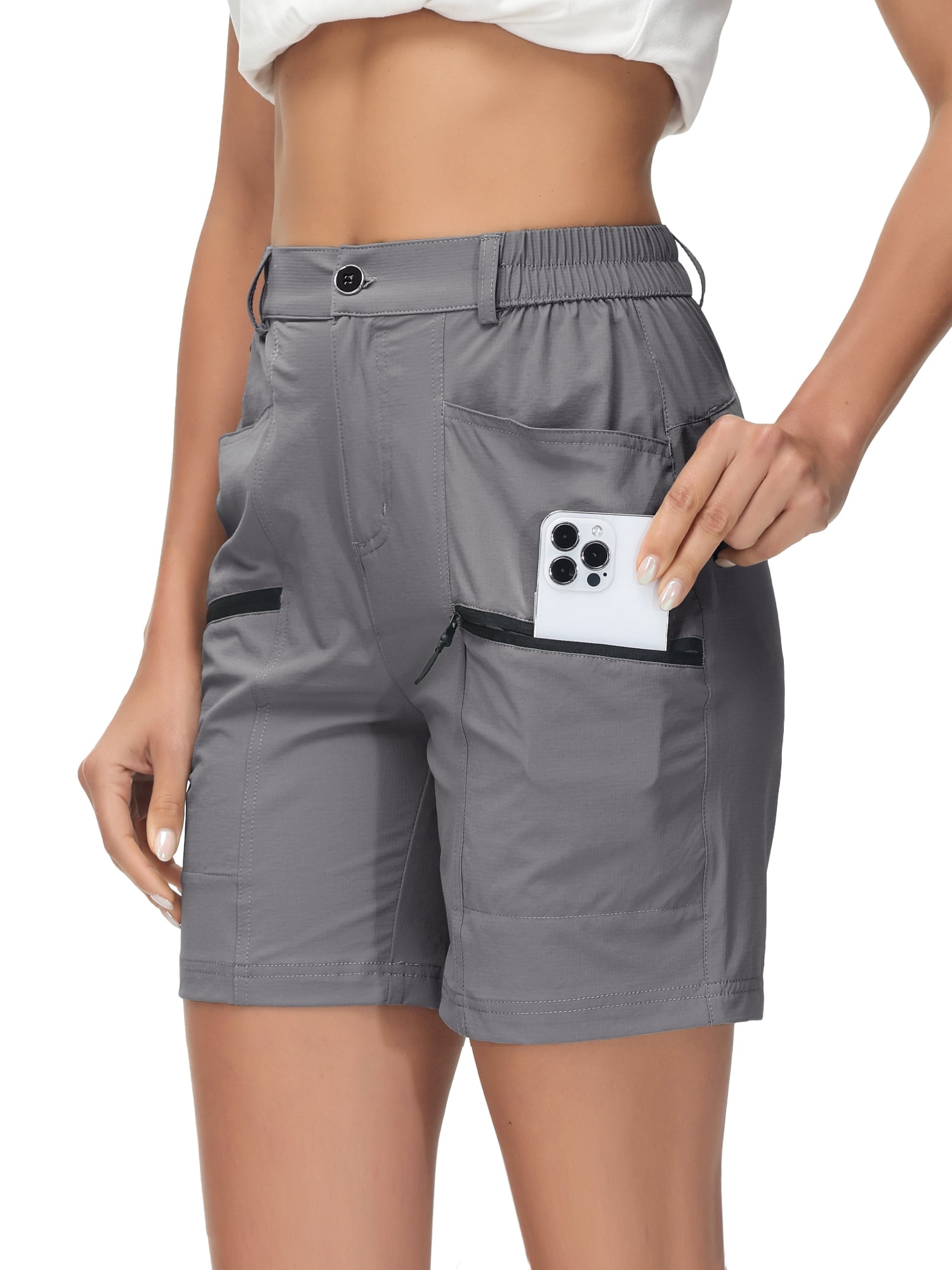 Yuyangdpb Women's Hiking Cargo Shorts Quick Dry Nylon Shorts Summer ...