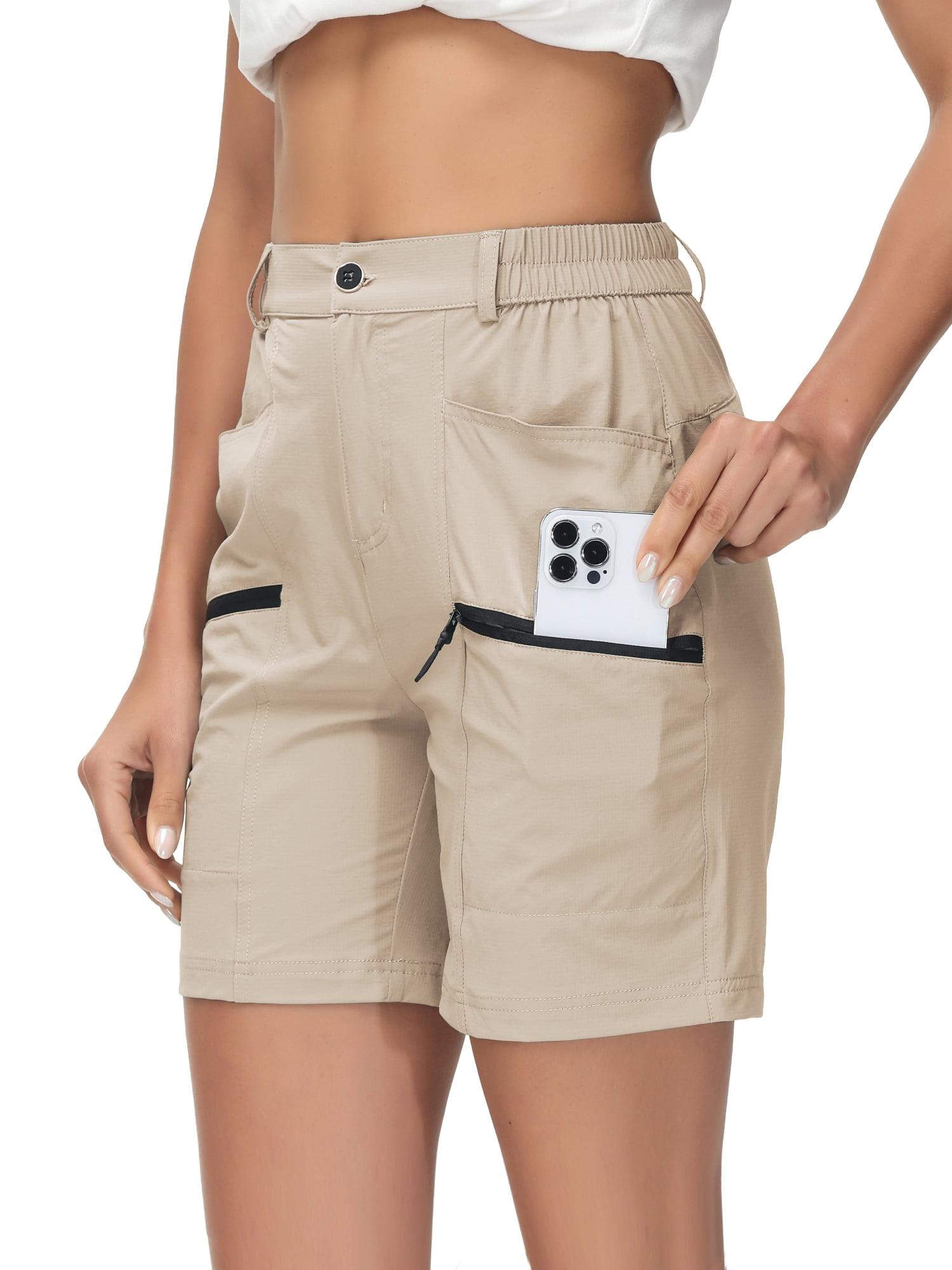 Yuyangdpb Women's Hiking Cargo Shorts Quick Dry Nylon Shorts Summer ...