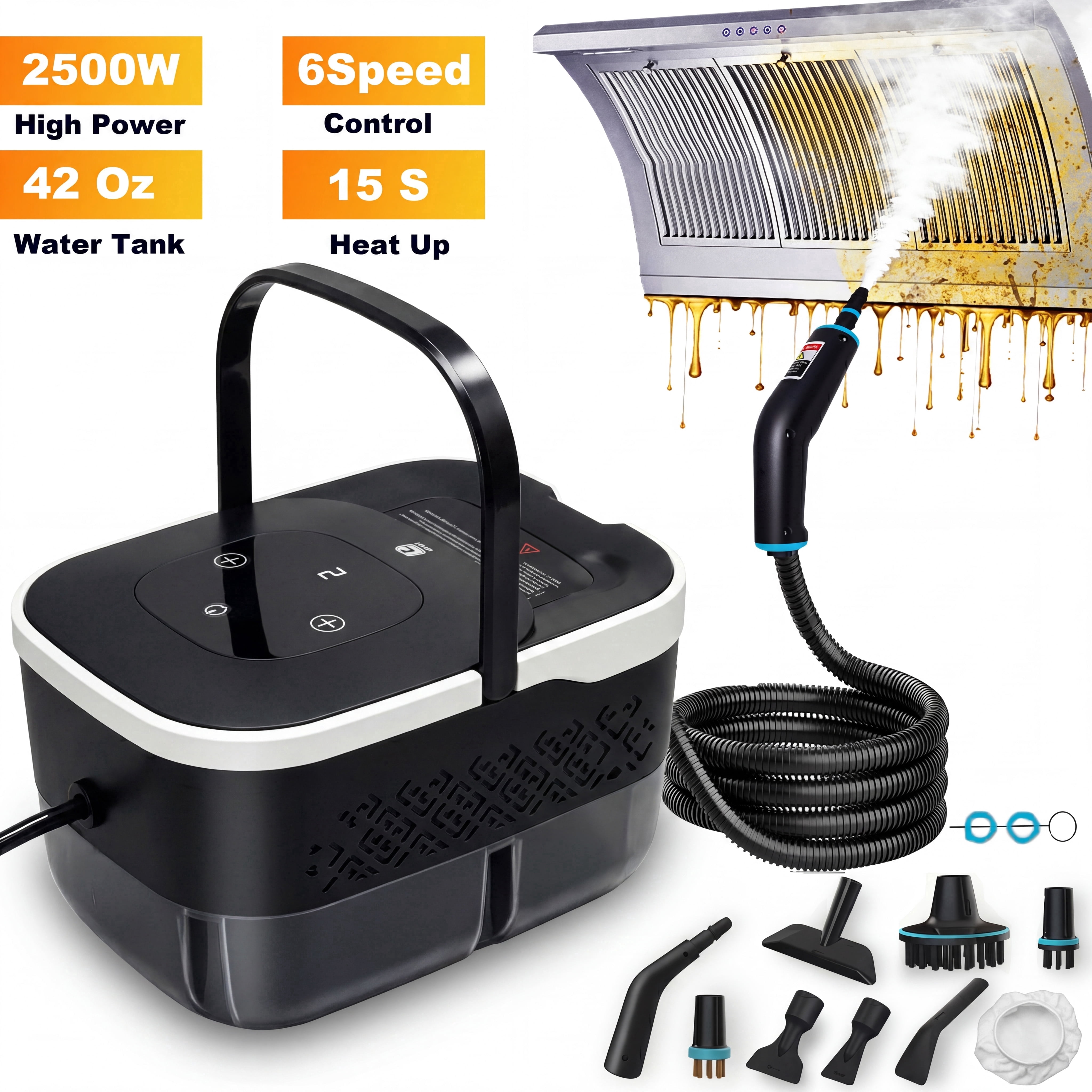 Yuyongr Steam Cleaner 1500W Handheld Steamer for Cleaning,15s Heat-Up ...