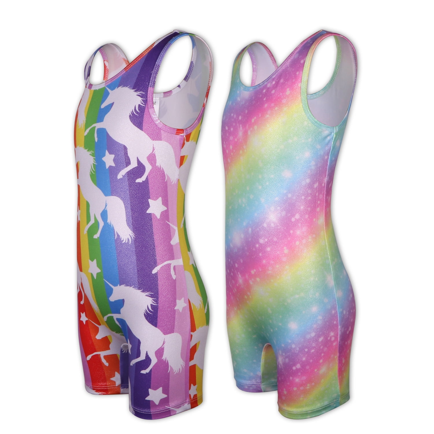 Yuyuekeji Kids 2 Pack Gymnastics Leotards, Athletic Ballet Dance ...