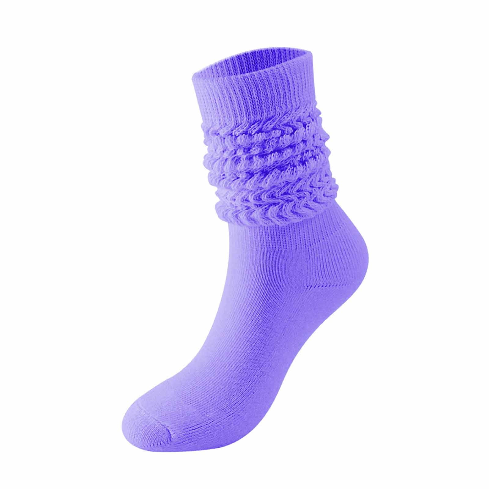 Yuzhih 3 Pack Women Slouch Socks Long High Thigh Ribbed Knit Socks Soft ...