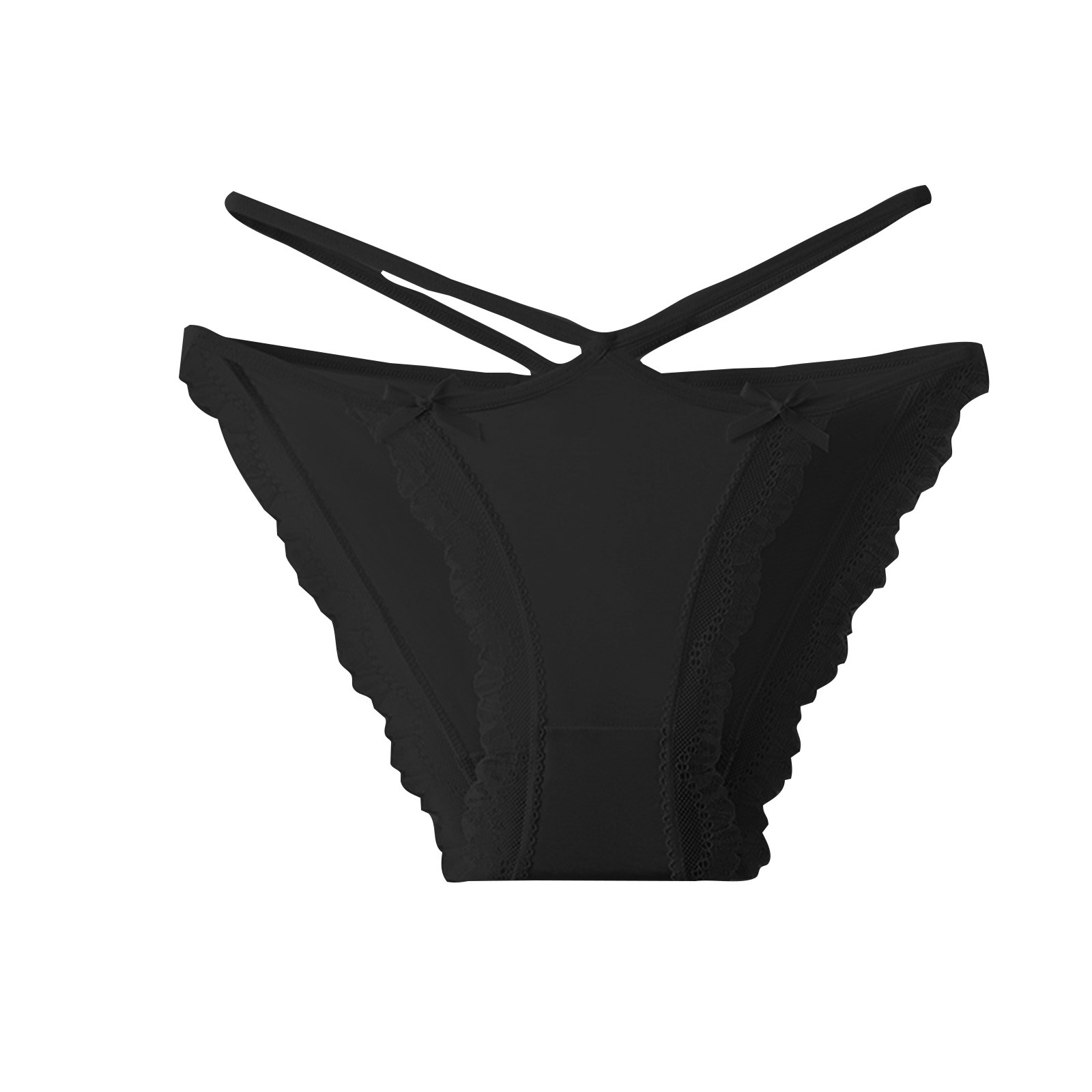 Yuzhih Lace Thongs for Women Side Bow Knot Bikini Panties Adjustable G ...