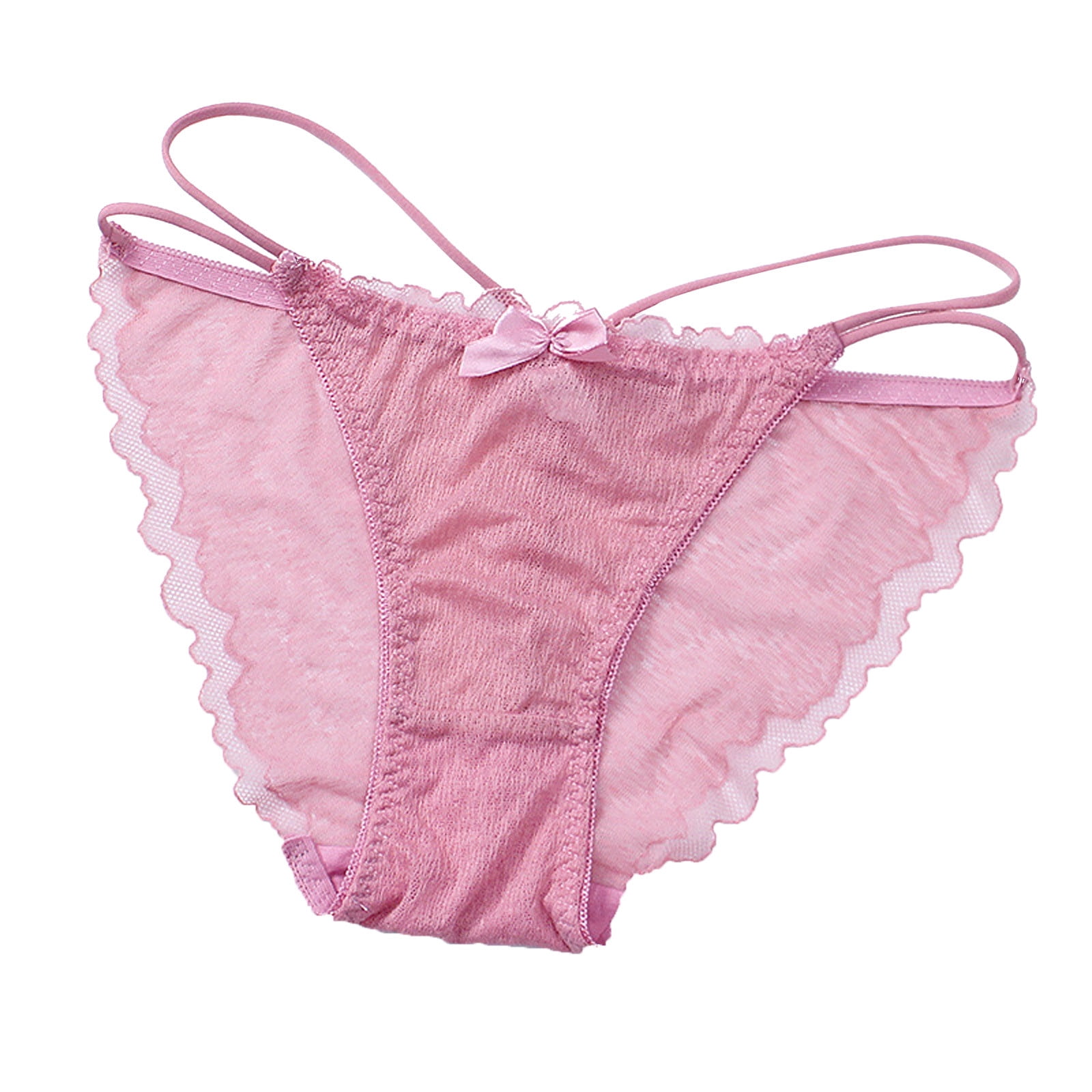Yuzhih Panties for Women Sexy String Low Rise Briefs Cute Bow Seamless ...