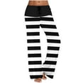 Yuzhih Wide Leg Pants For Women Drawstring Low Waisted Plaid Printed