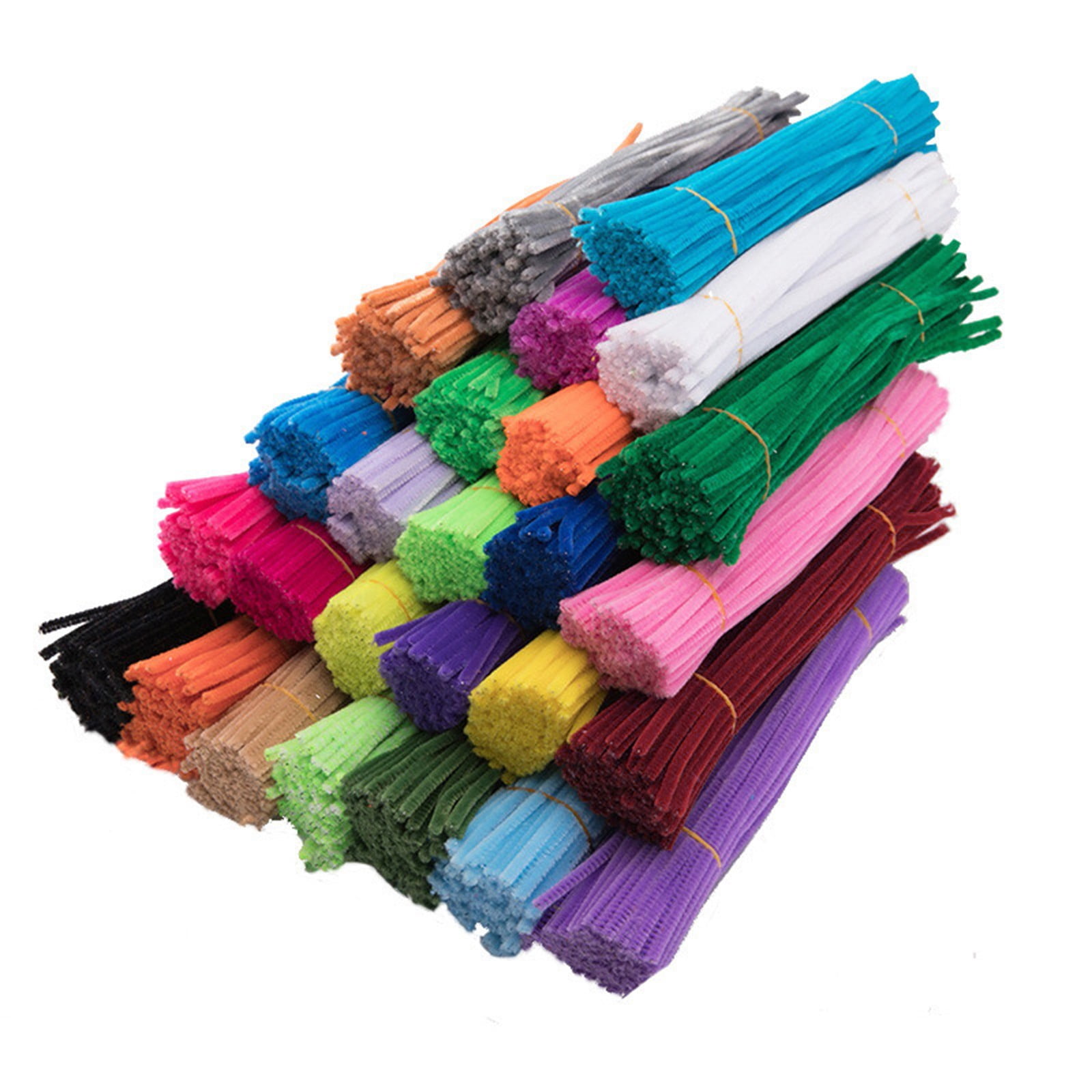 Yuzisshenx 100 Pieces Pipe Cleaners Chenille Stem, Solid Color Pipe ...