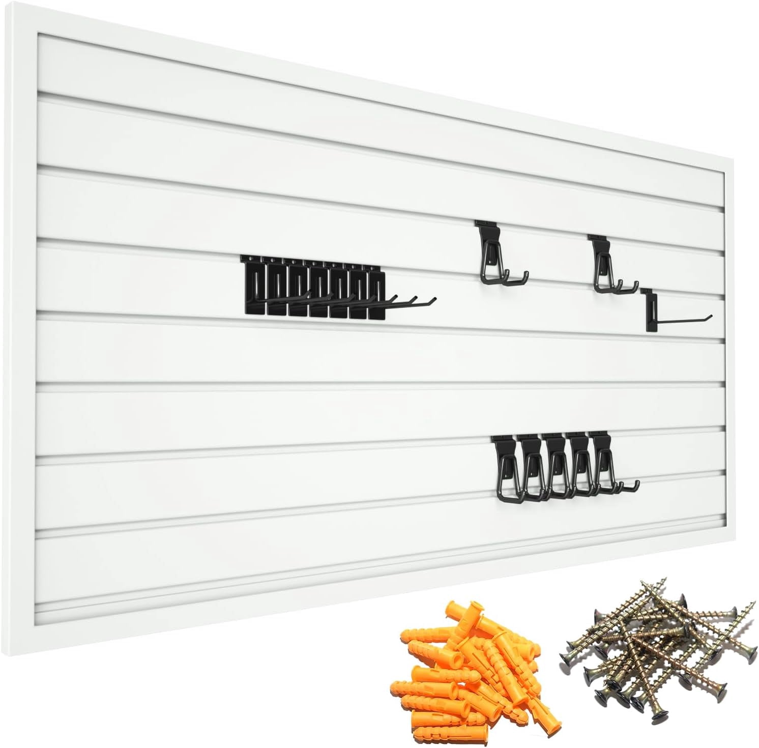 Yuzzy Slat Wall Paneling 2 x 4ft, Garage Slatwall Panel Storage Systems ...