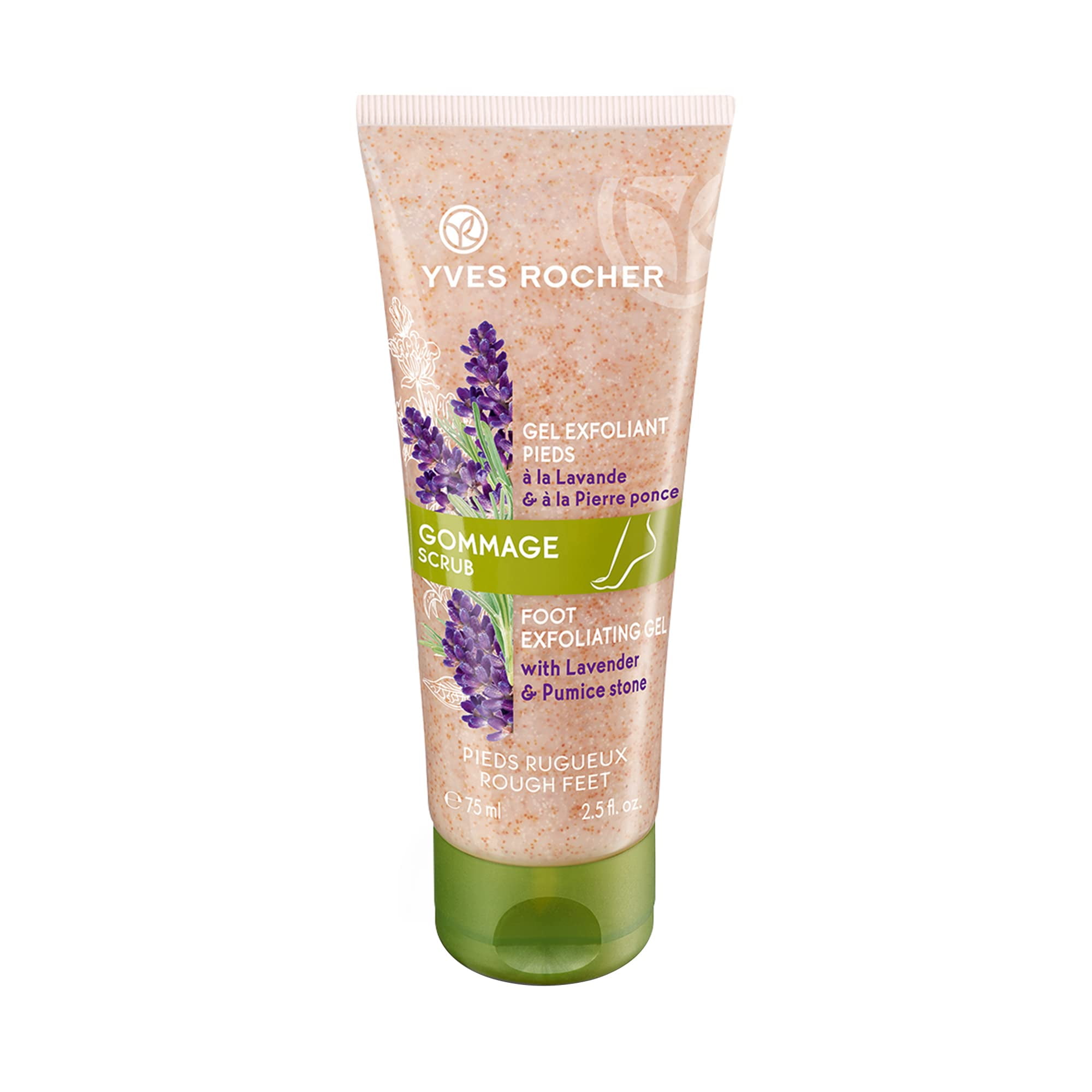 Yves Rocher Exfoliating Foot Scrub with Lavender & Pumice Stone – 2.5 ...
