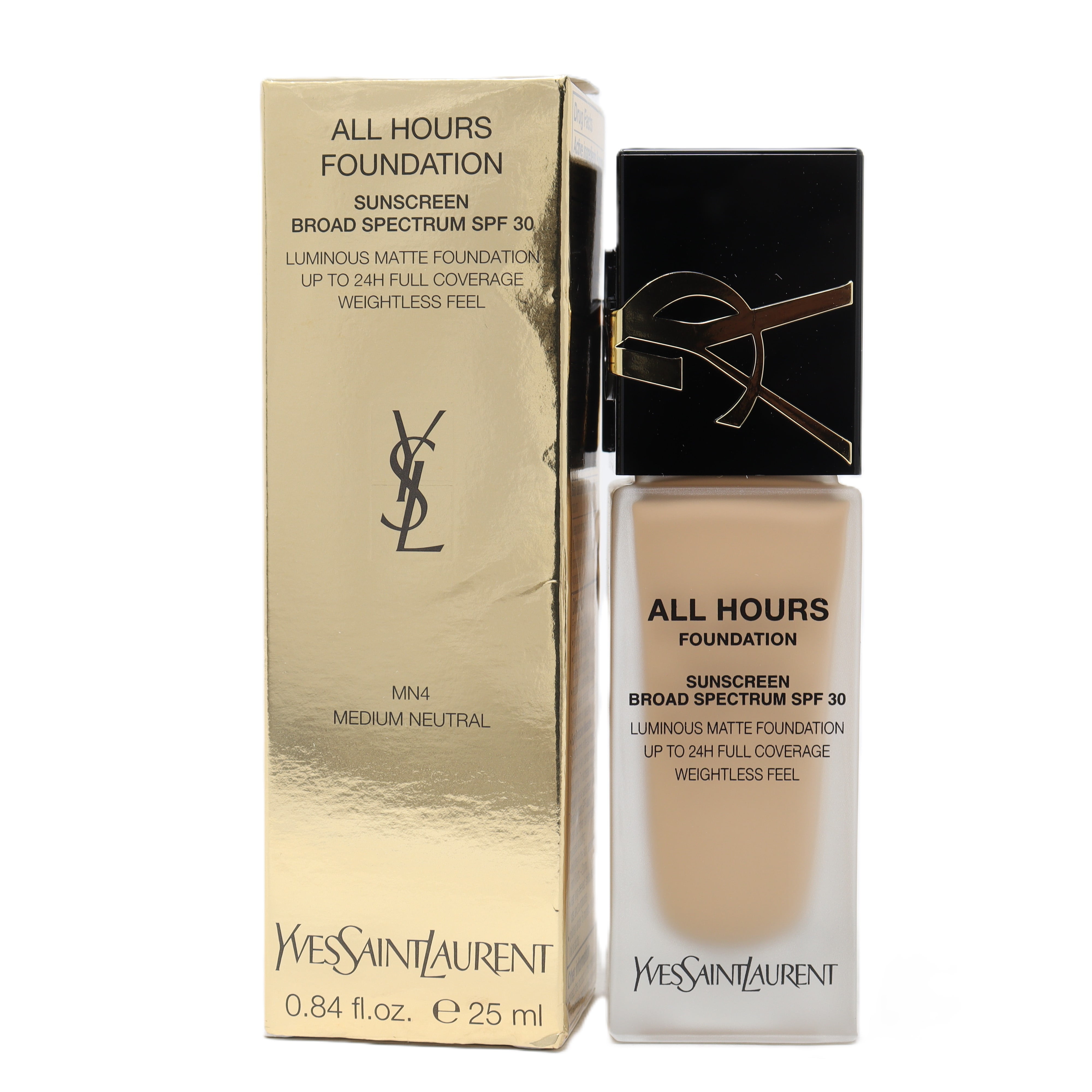 Yves Saint Laurent All Hours Foundation MN4 0.84oz/25ml New With Box - Walmart.com