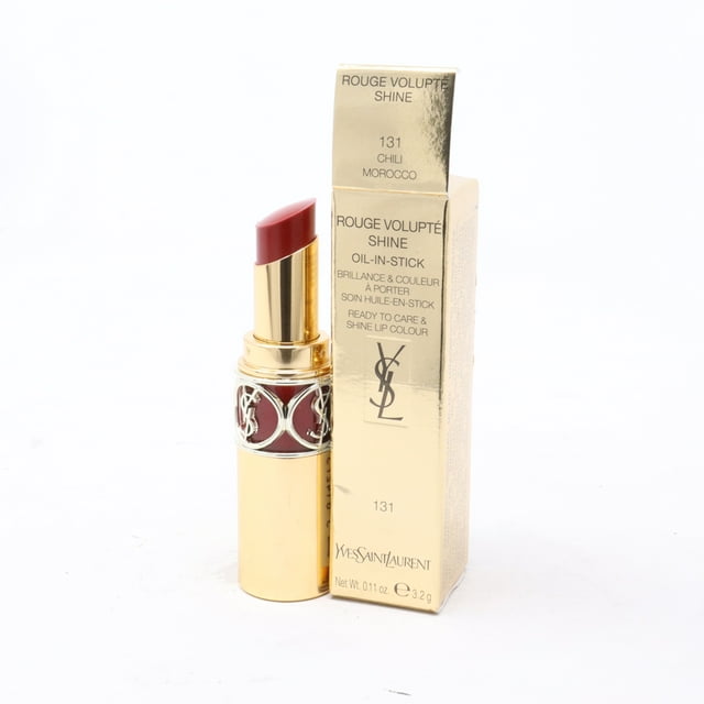 Yves Saint Laurent Rouge Volupte Shine Lipstick, 0.11oz, 131 Chili ...