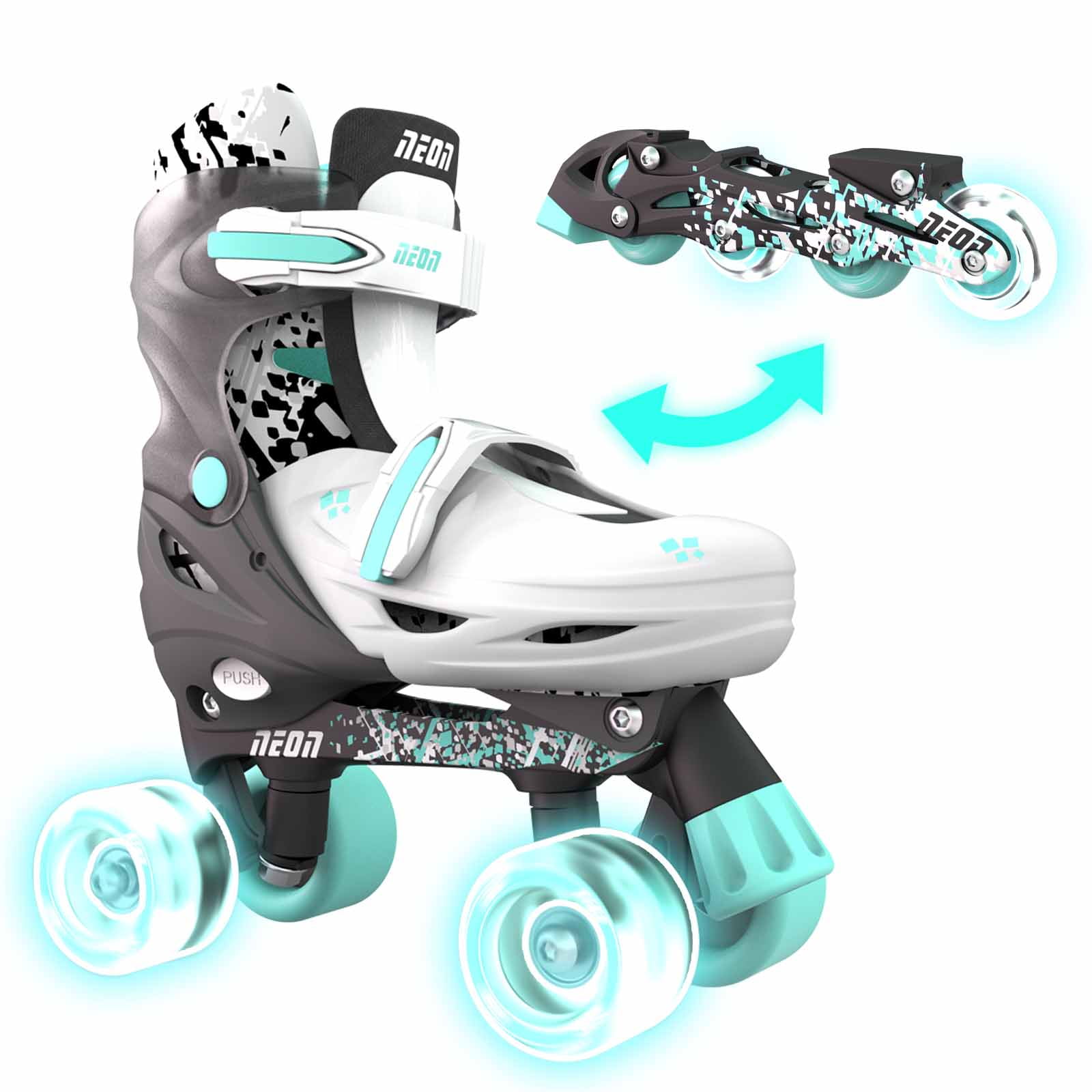 Yvolution 2in1 Quad and Inline Skates, Girls and Boys Kids Skates, Size ...