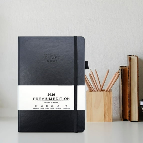 Ywbawe 2026 Weekly Monthly Planner A5 Notebook with Elastic Closure for ...