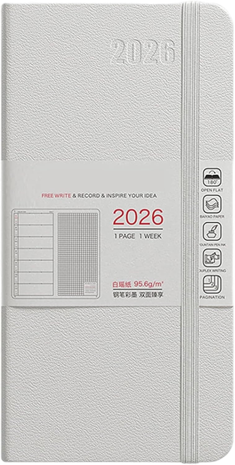 Ywbawe 2026 Weekly and Monthly Planner with Hardcover, Lay-Flat Binding ...