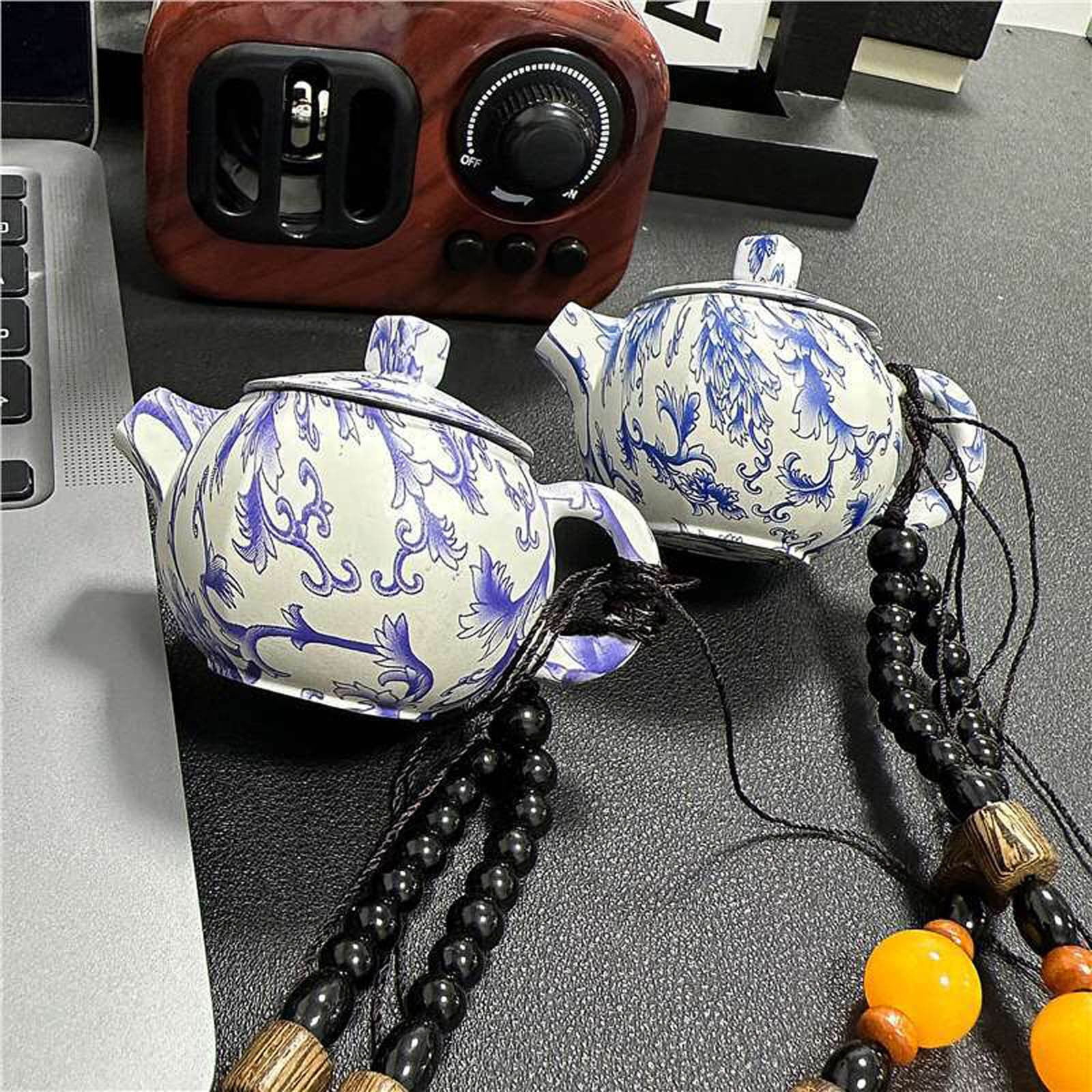 Ywbawe Blue and White Porcelain Teapot, Elegant and Functional Tea Set ...