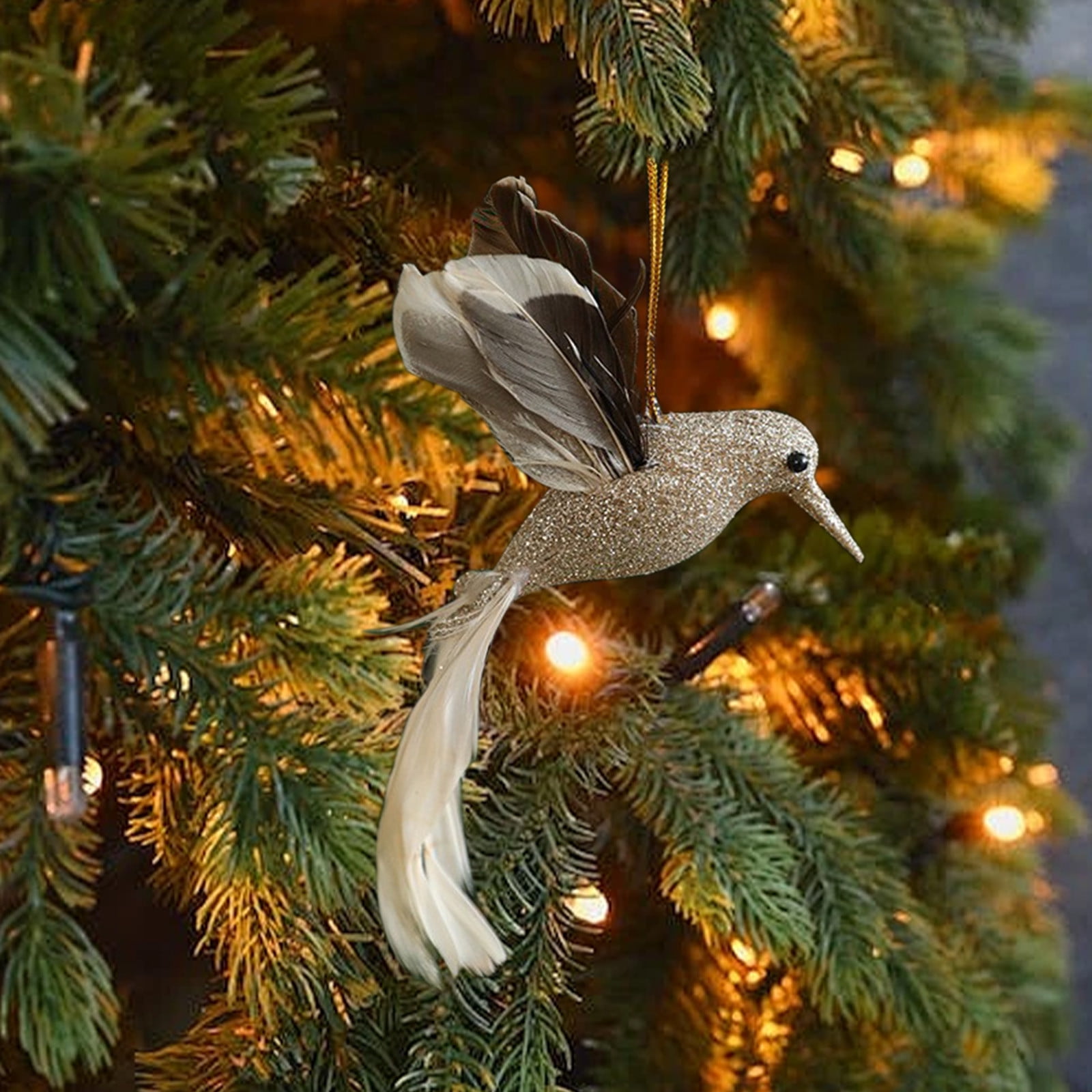 Ywbawe Flying Birds Christmas Decorations Faux Bird Ornaments for ...