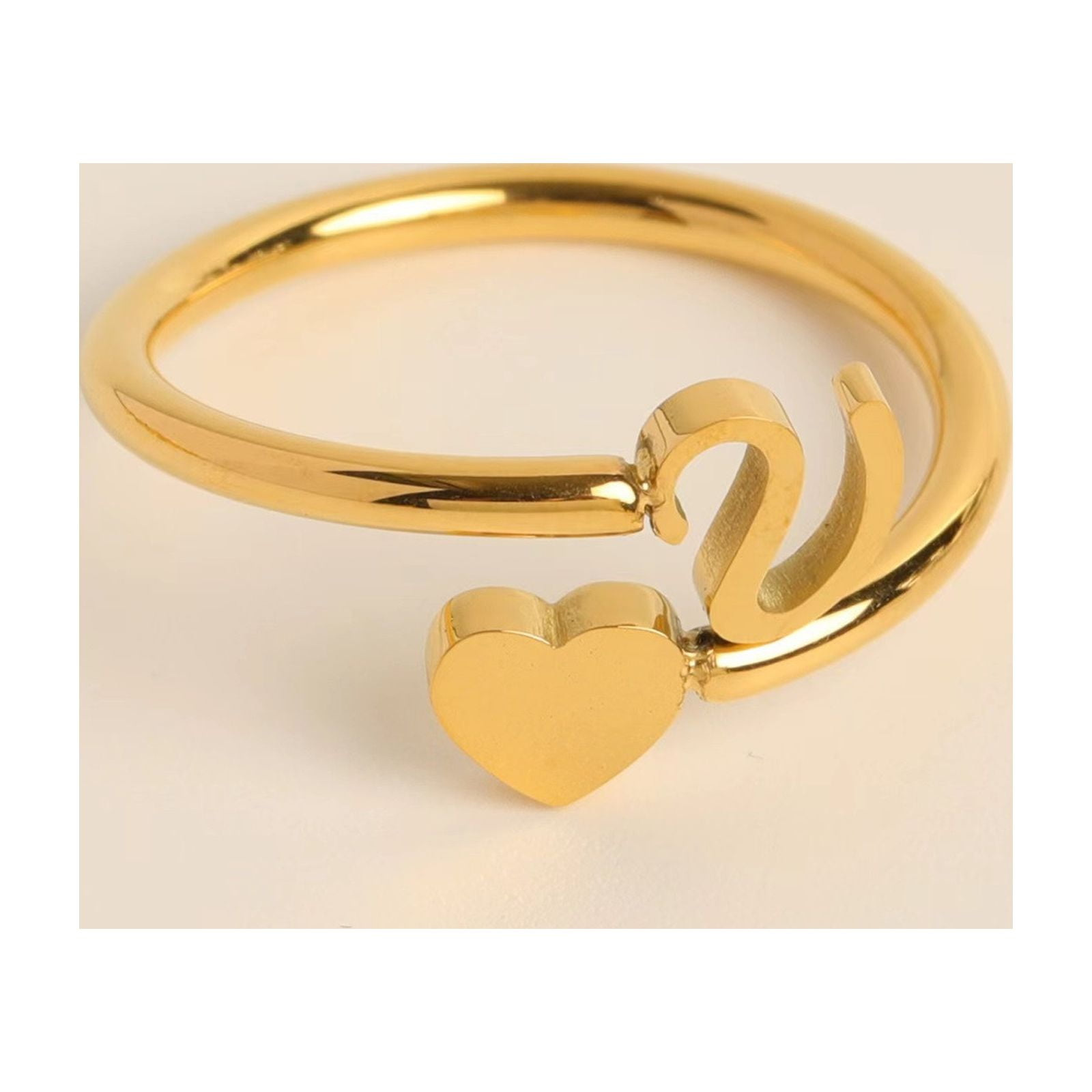 Ywbawe Gold Initial Letter Rings for Women Alphabet Stackable Rings, Custom Letter Jewelry Gift ...