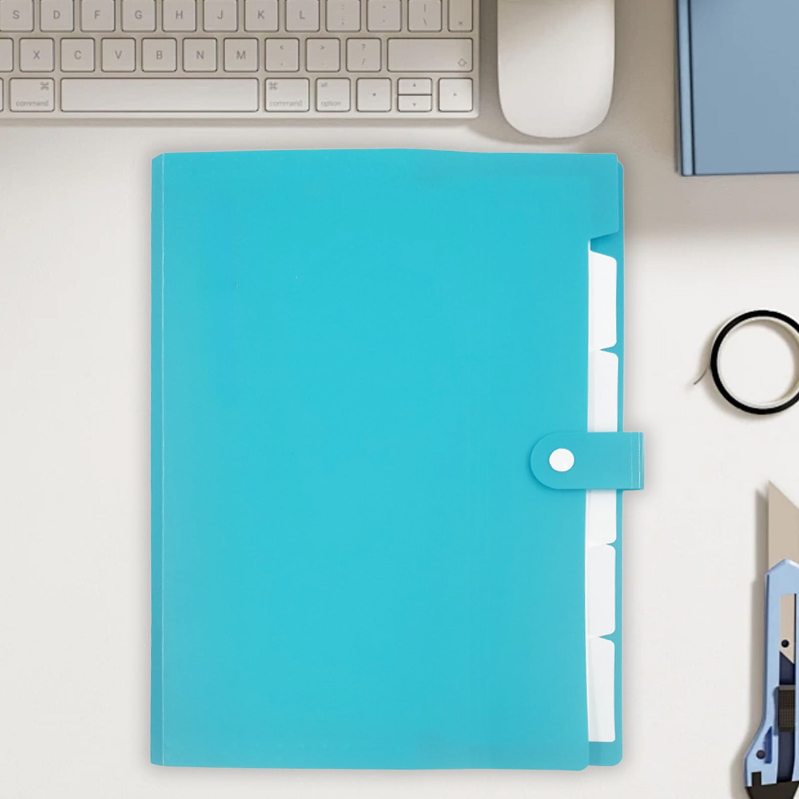 Ywbawe Plastic Document Folder with Button Closure for Office Papers A4 ...