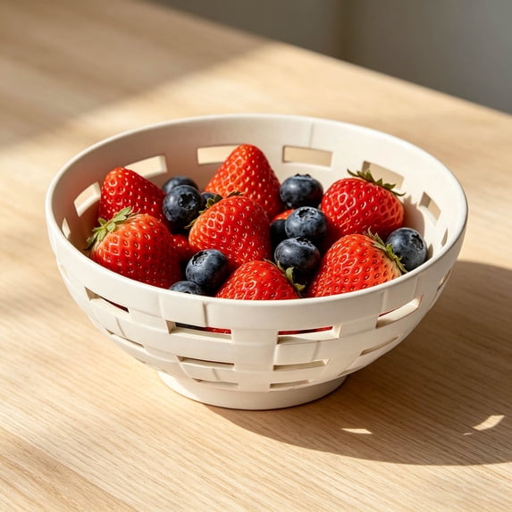 Ywbawe Rectangular Resin Fruit Bowl - 6.6 Inch Diamond Shape Serving ...