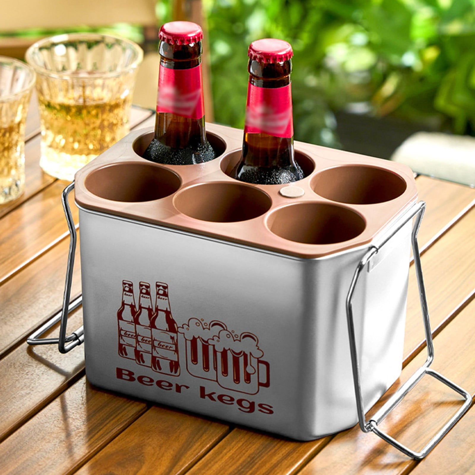 Ywbawe Stainless Steel Chilled Beer Keg Portable Outdoor Barbecue and ...