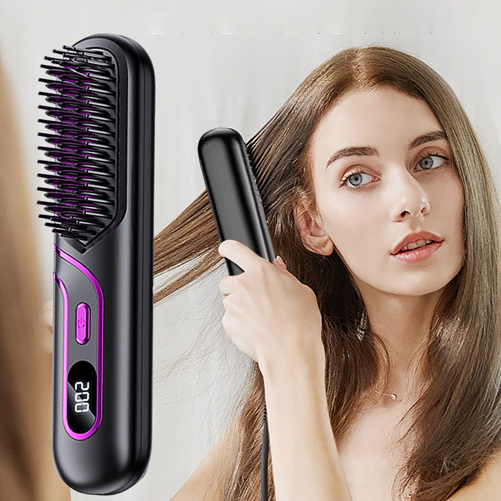 Ywbawe Wireless Hair Straightener Portable USB Charging Hair ...