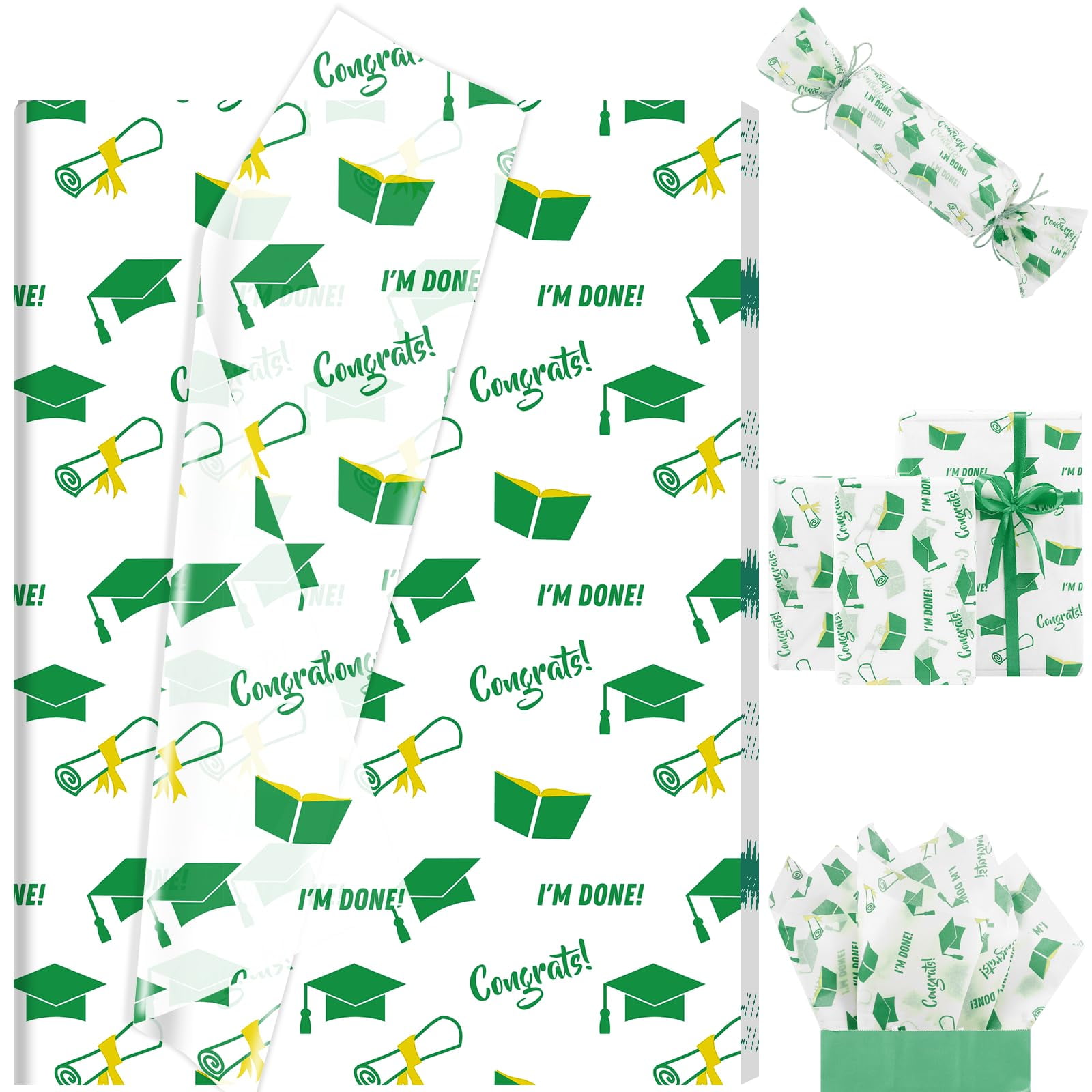 Ywdbzjhs 60 Sheets 2025 SSF20 Graduation Tissue Paper, 20x14 inch ...