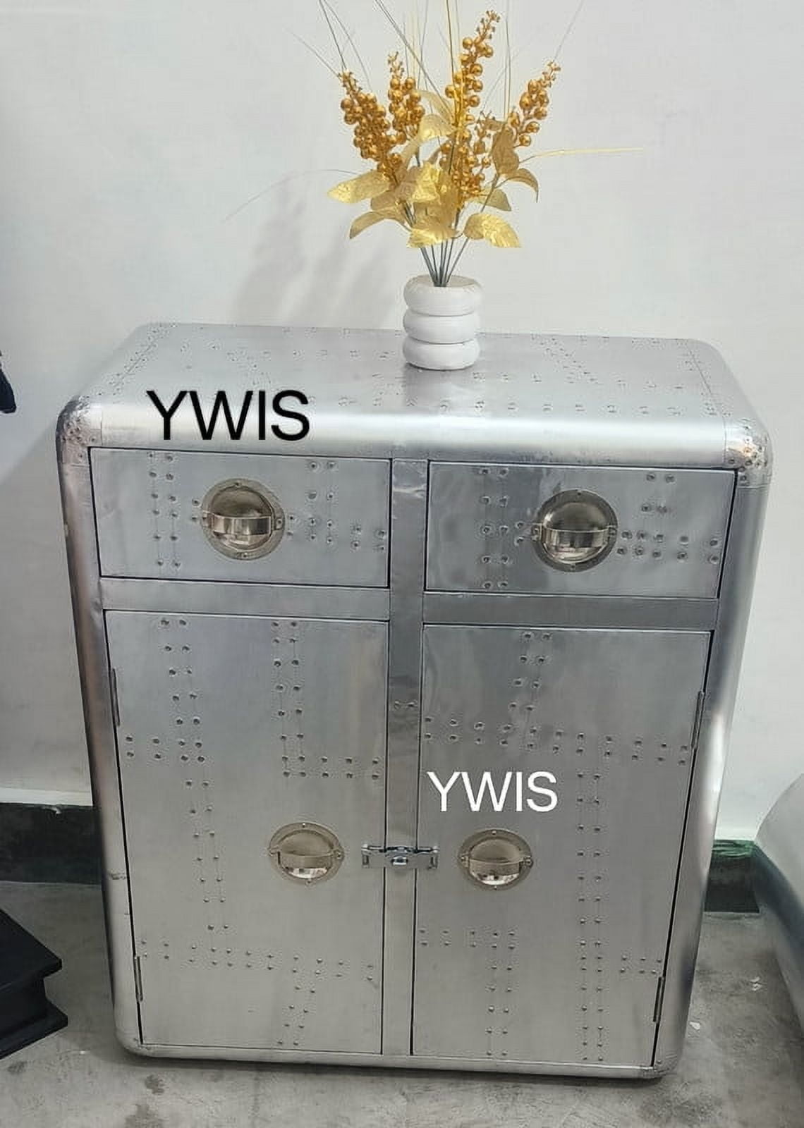 Ywis Aviator sideboard two Door & two drawer Aluminium, Aviator ...