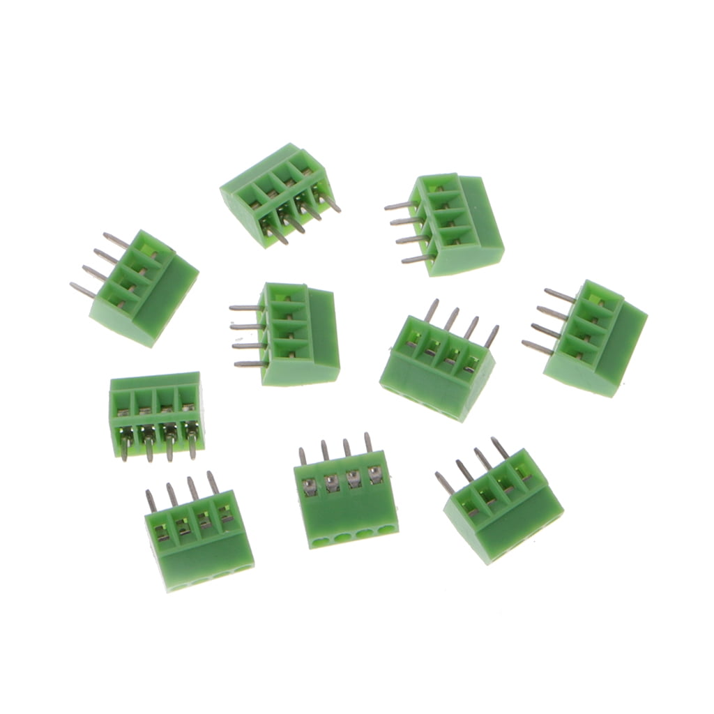 Ywmsfl 10 Pcs 2Pin-10Pin Screw PCB Mounted Terminal Blocks Connector 2 ...