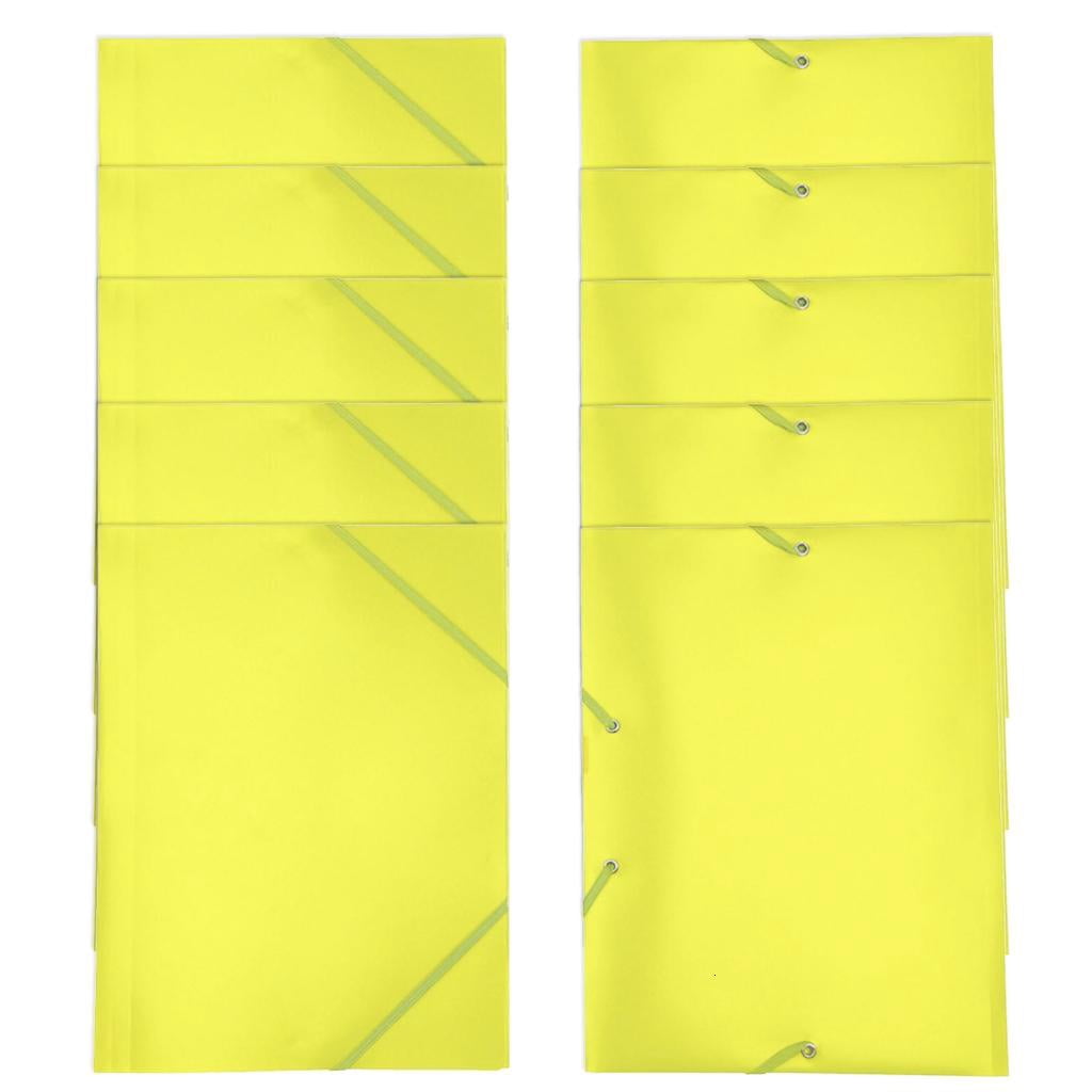 Ywmsfl 10 Pcs A4 Document Folder File Folder with Elastic Band ...